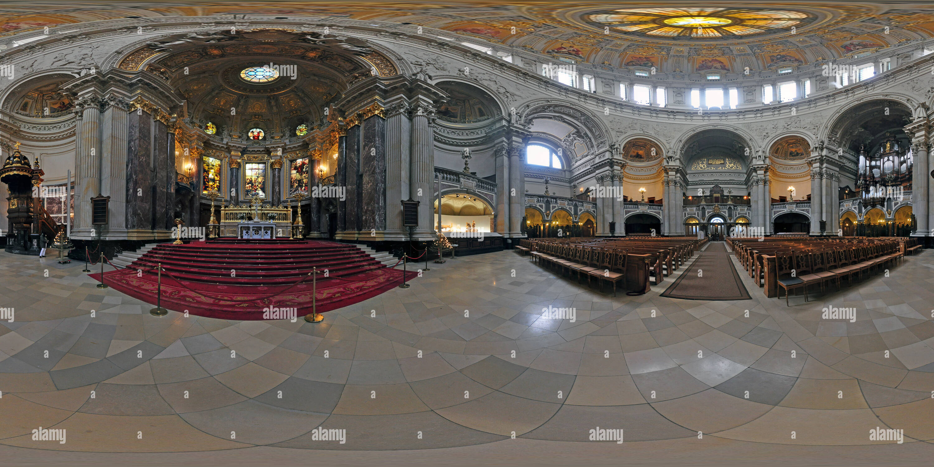 360° view of Interior of Berliner Dom - Alamy