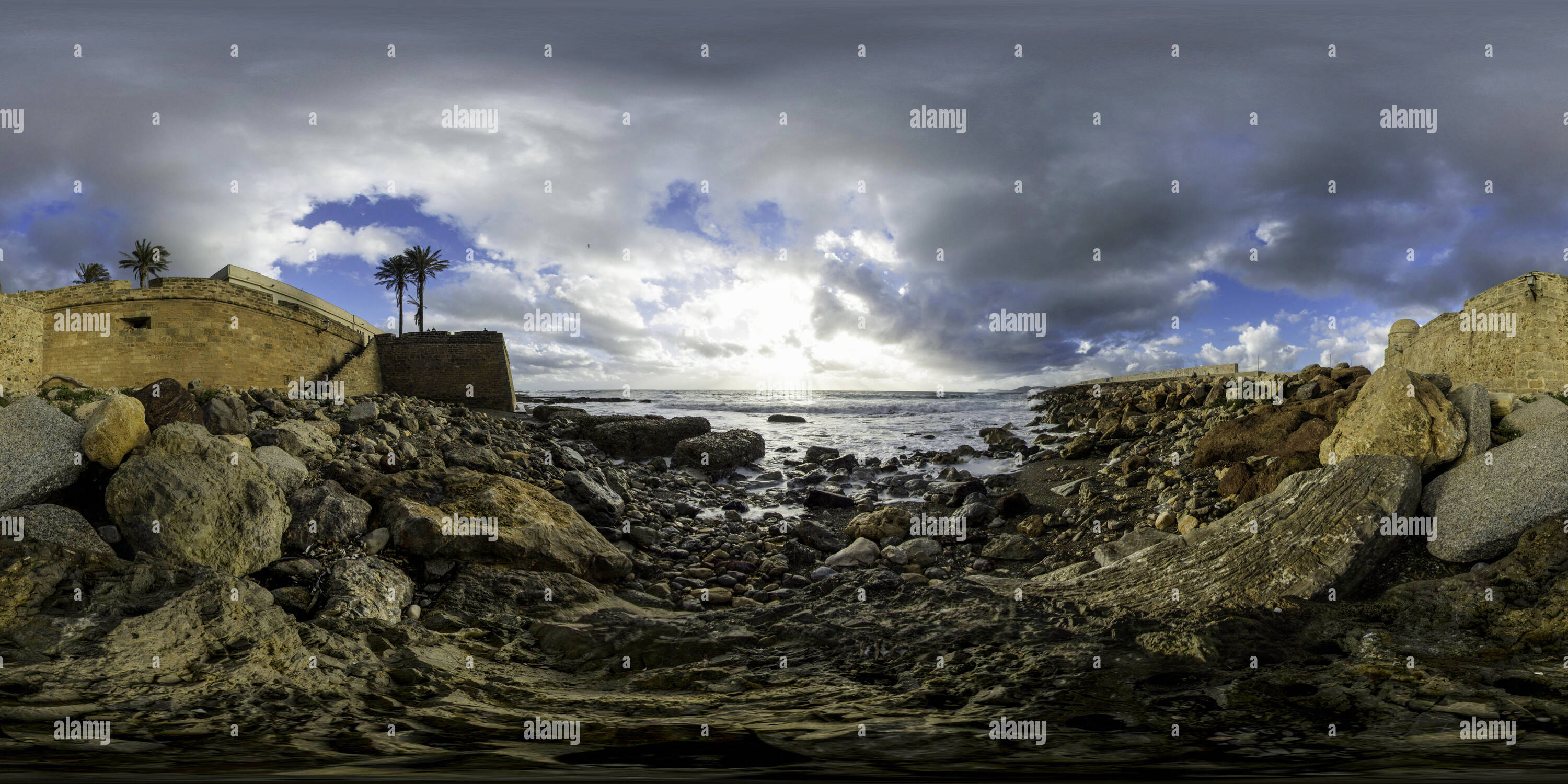 360° view of The Bastions of Alghero (5 - Alamy