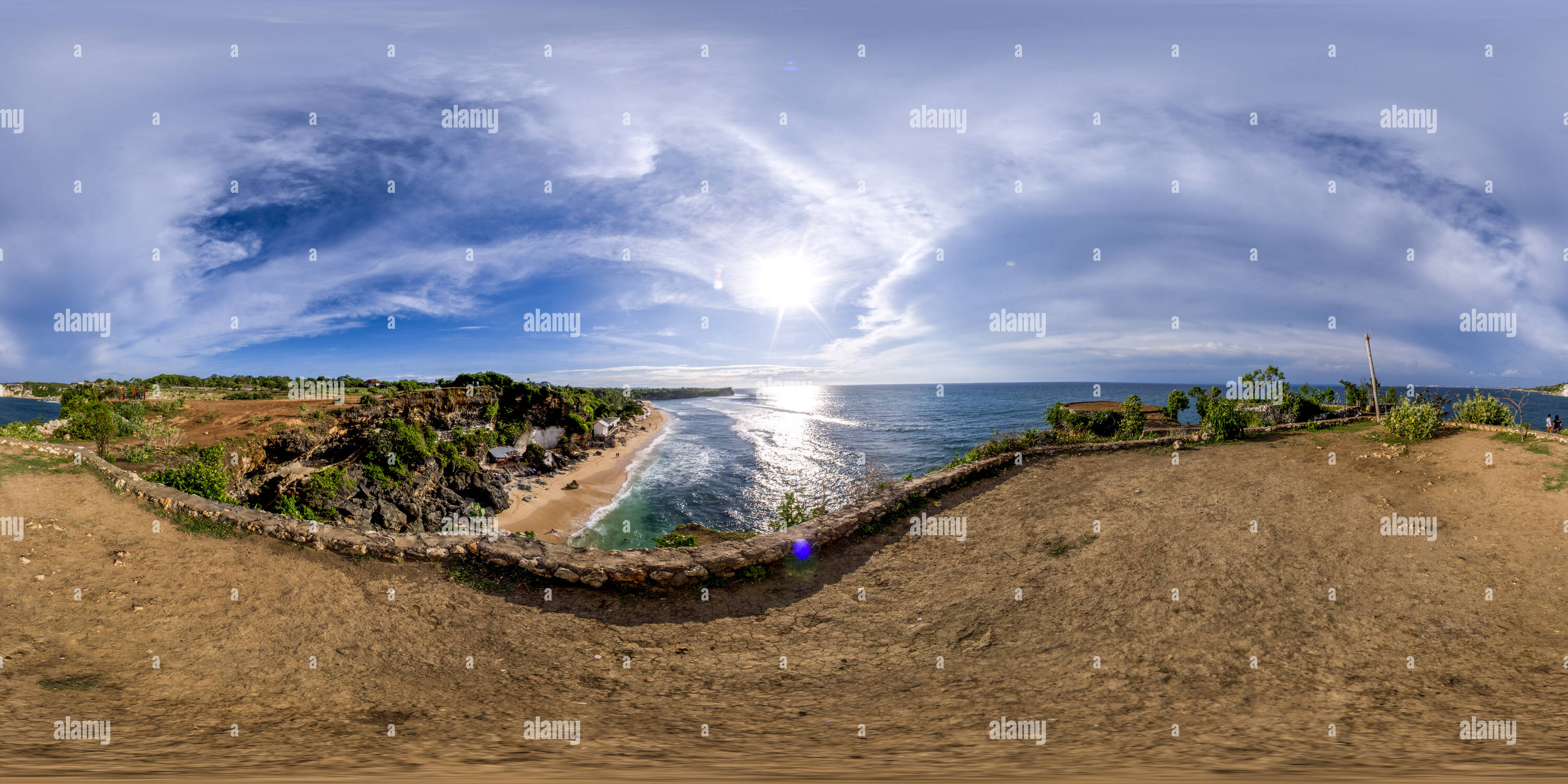 360° view of Balangan Beach Cliff - Alamy