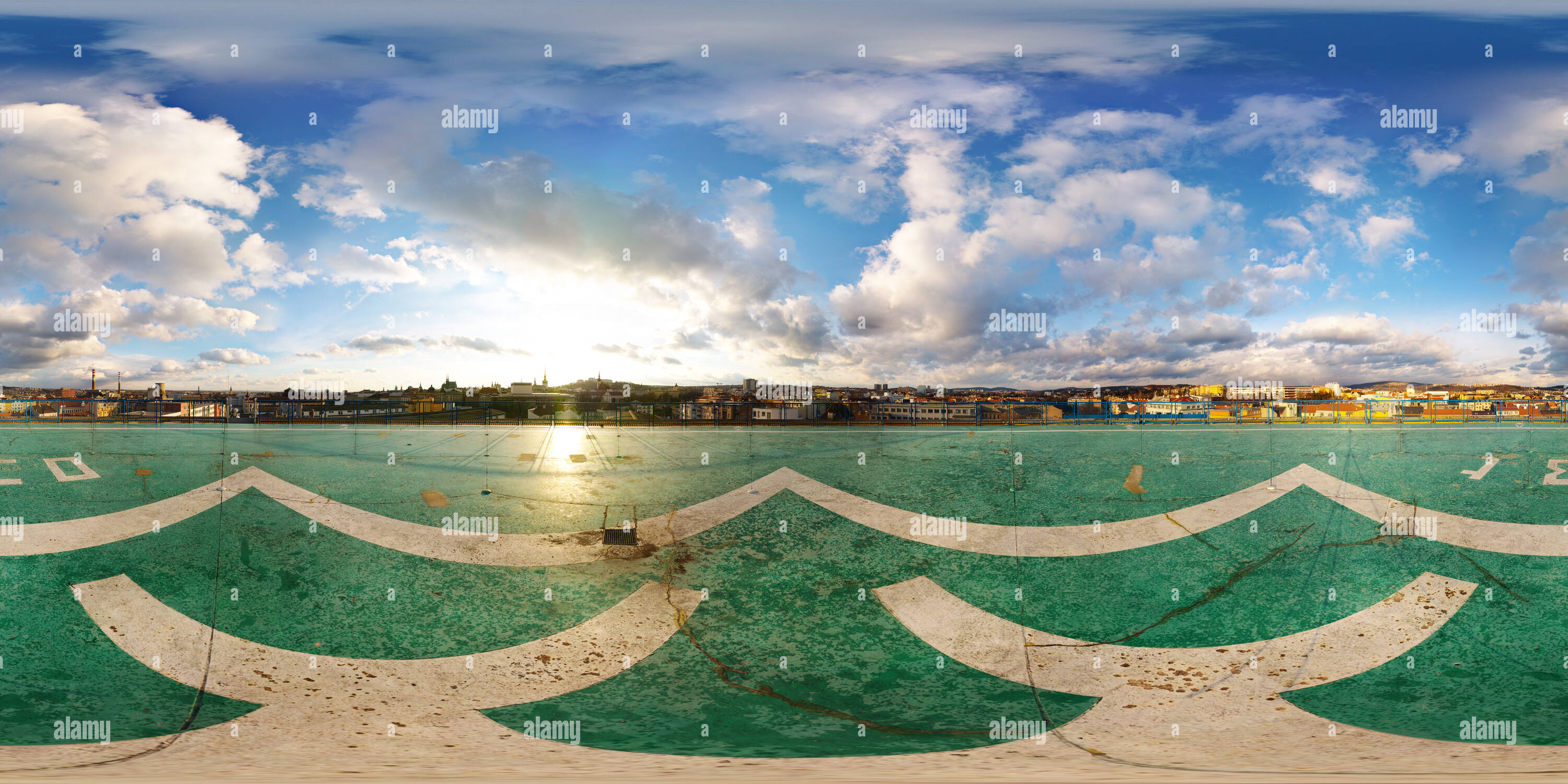 360° view of Heliport on the IBC in Brno - Alamy