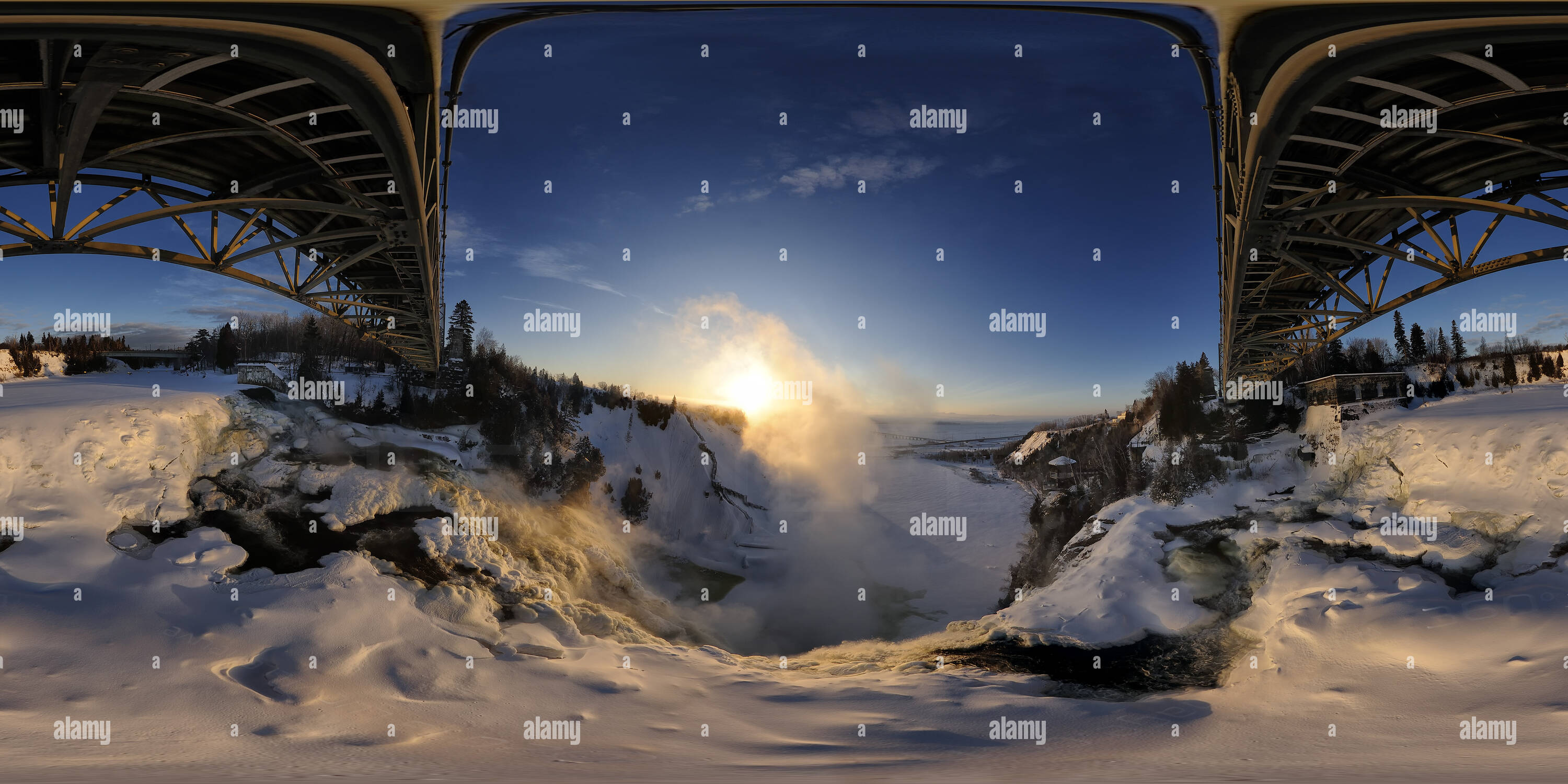 360° view of Chute Montmorency Fall - Minus 27°C over Hell - Alamy