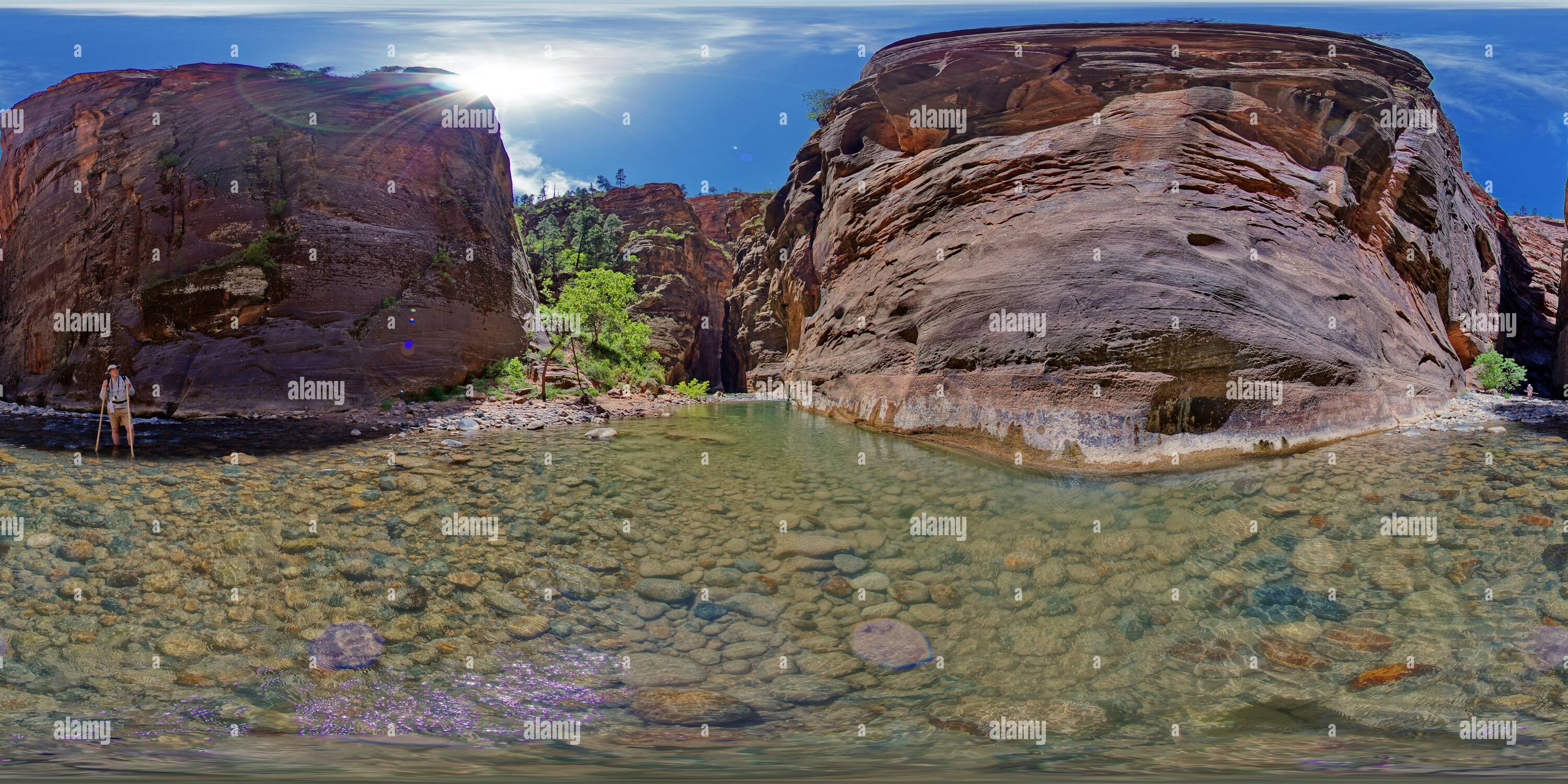 360° view of Zion - The Narrow - Alamy