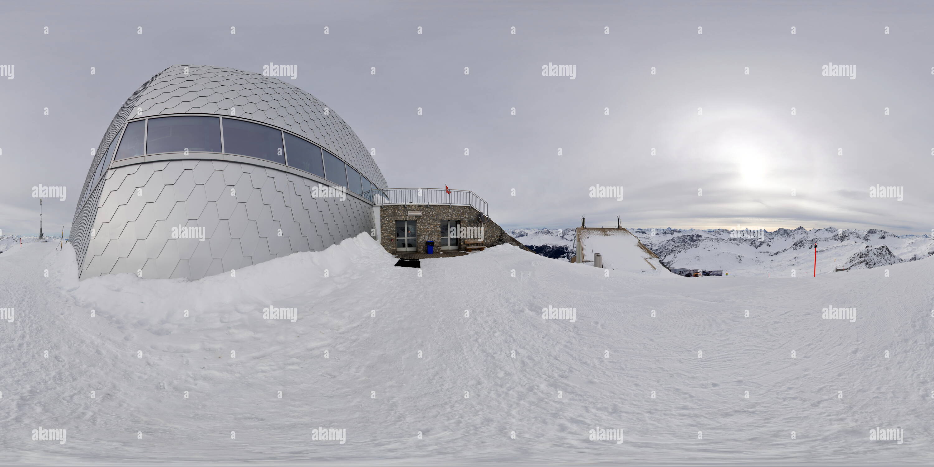 360° view of Switzerland Grisons Arosa Weisshorn Bergstation - Alamy