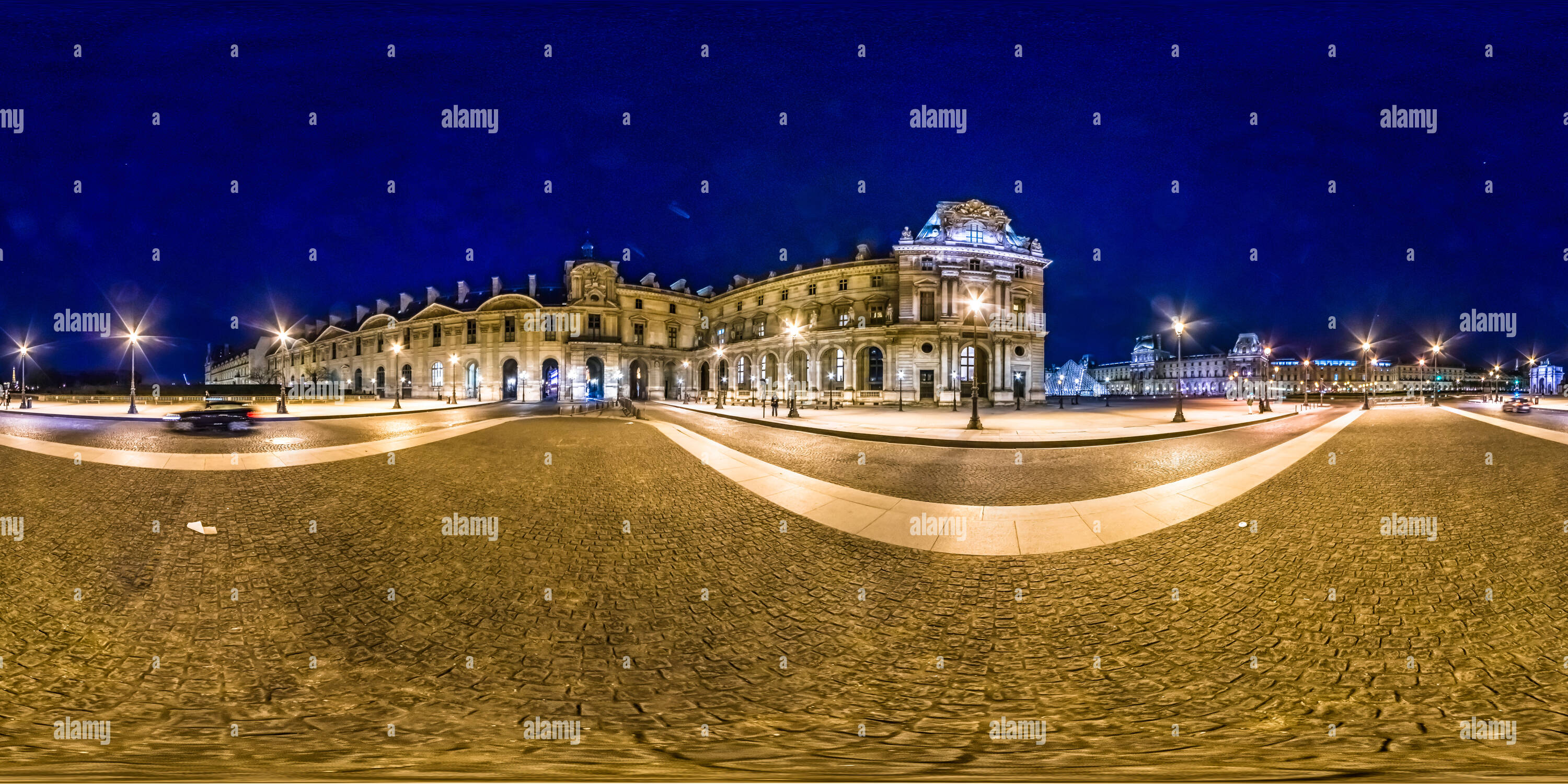 360° view of Place du Carrousel, Paris, 2014 - Alamy