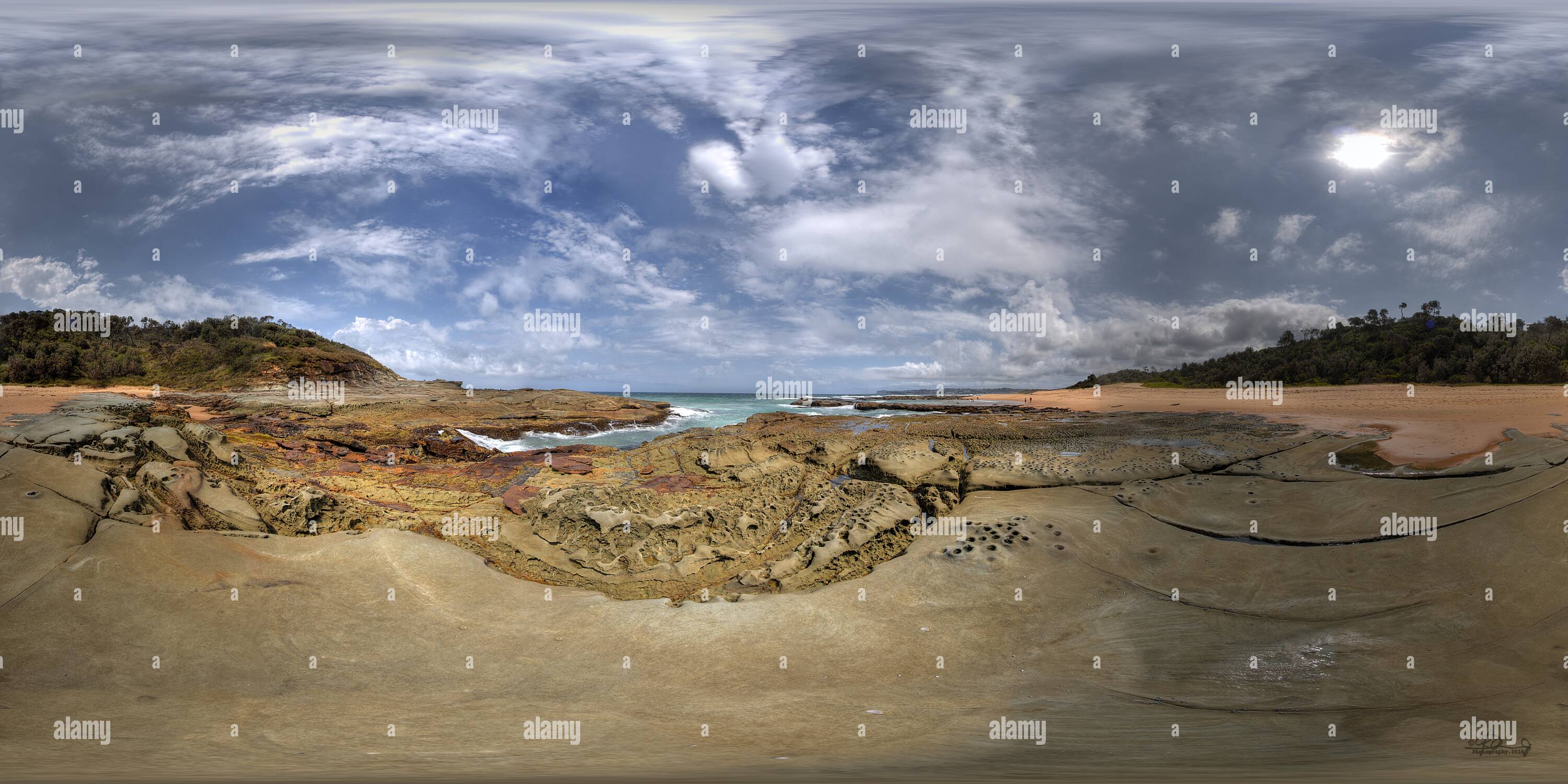 360° view of Spoon Bay, NSW - Alamy