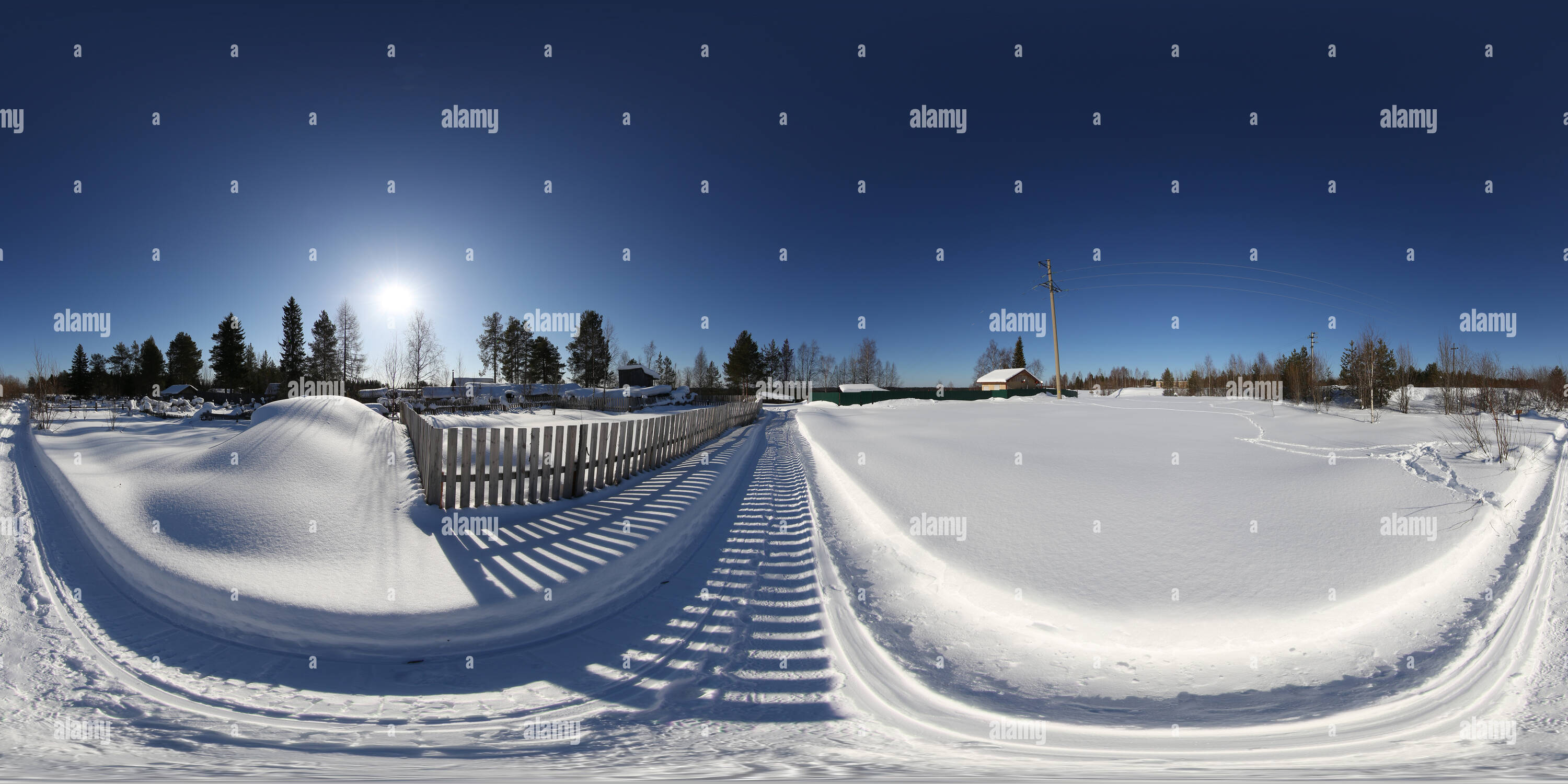 360° view of Snow And Sun - Alamy
