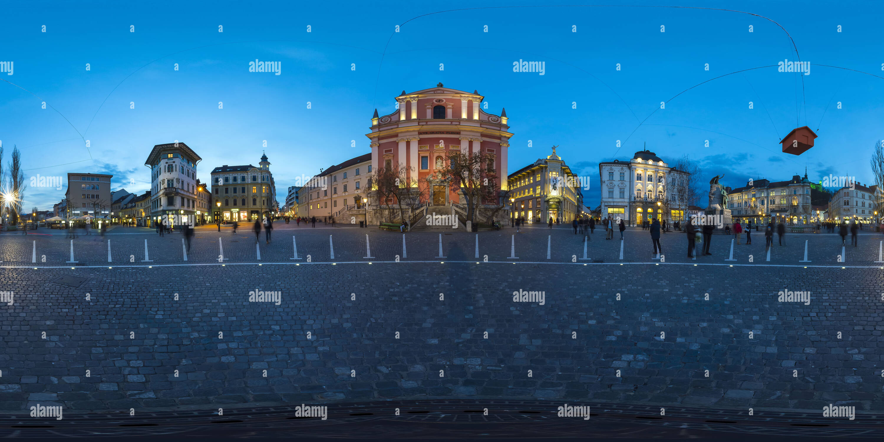 360° view of Preseren Square Ljubljana - Alamy