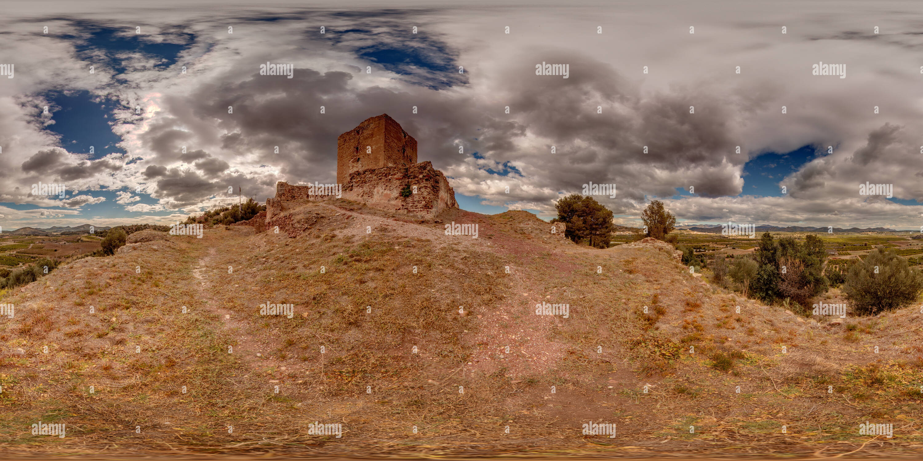 360° view of Castle, Torres Torres - Alamy