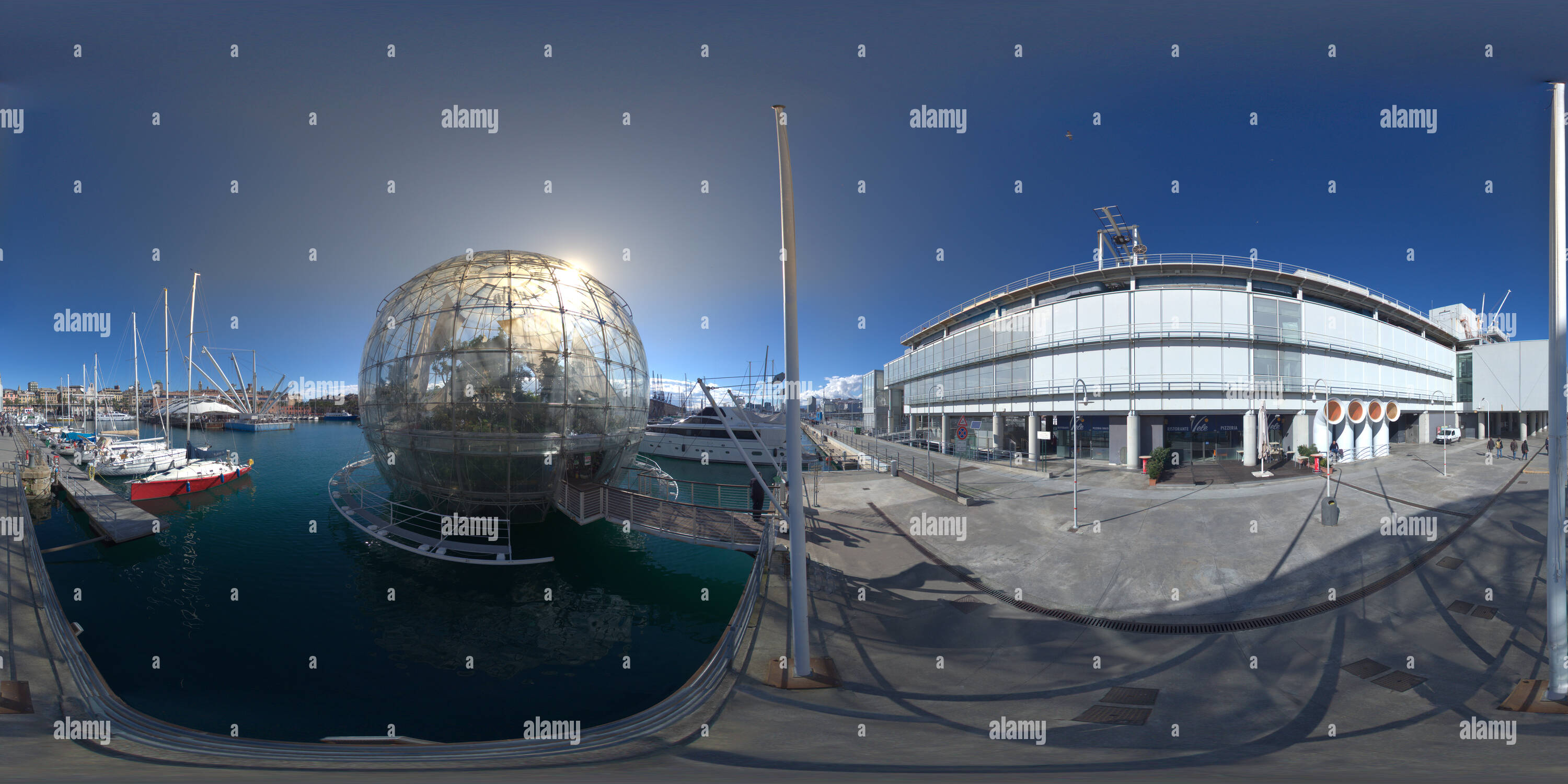360° view of Genoa - Biosphere - Alamy