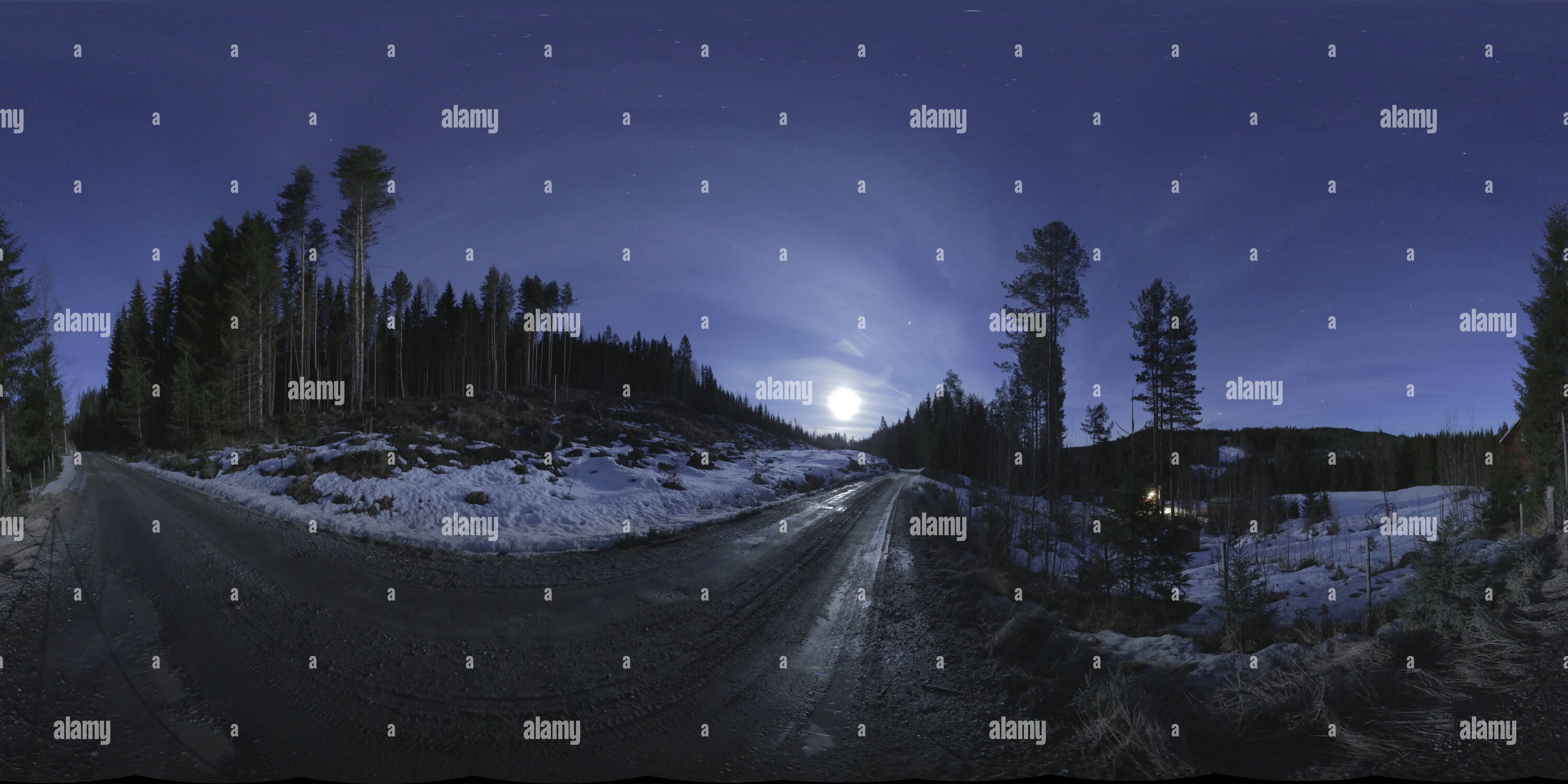 360° view of Star sky over my cottage - Alamy