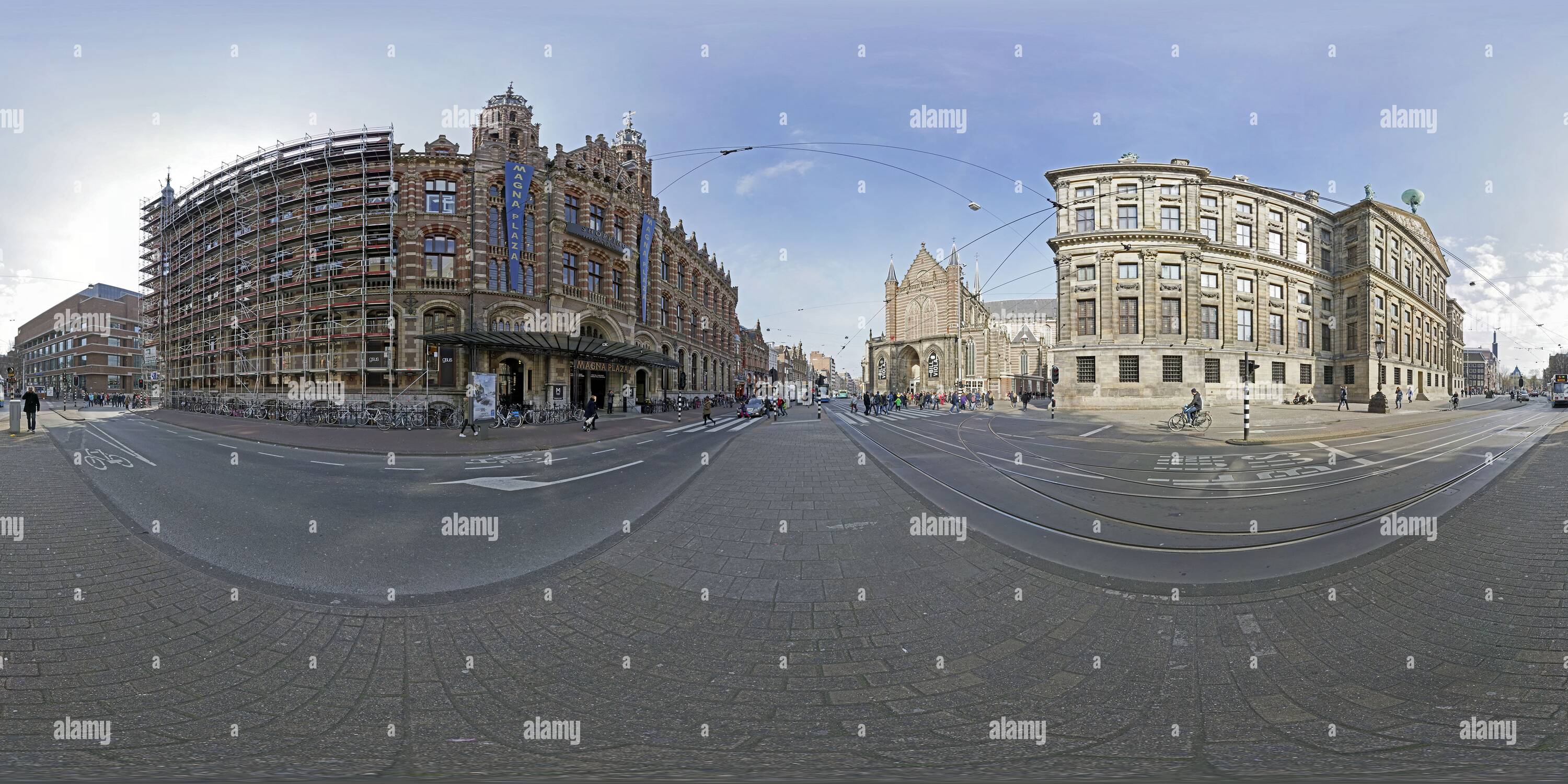 360° view of Amsterdam, Koninklijk Paleis op de Dam, View 1 - Alamy