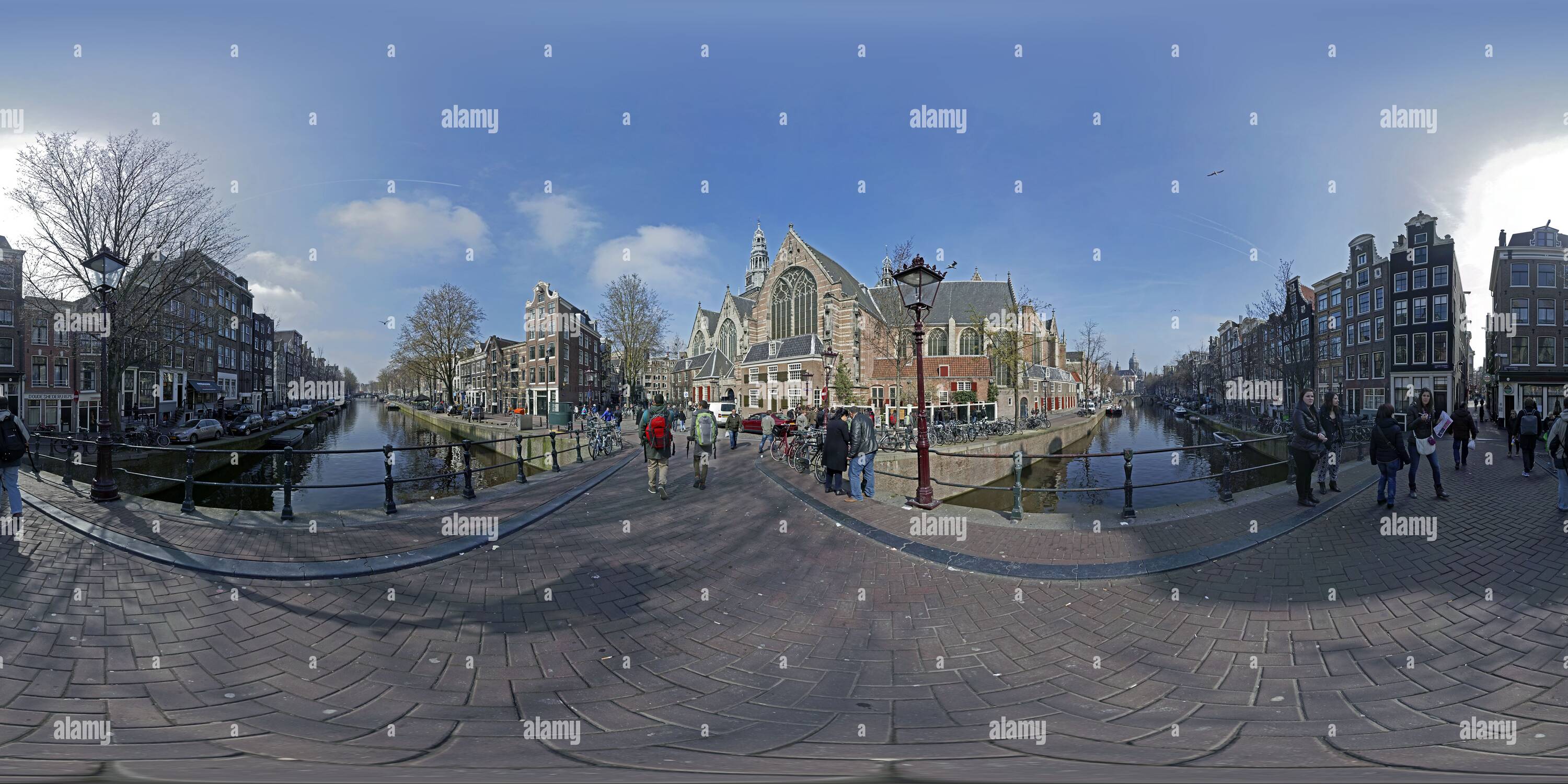 360° view of Amsterdam, Oude Kerk, View 2 - Alamy