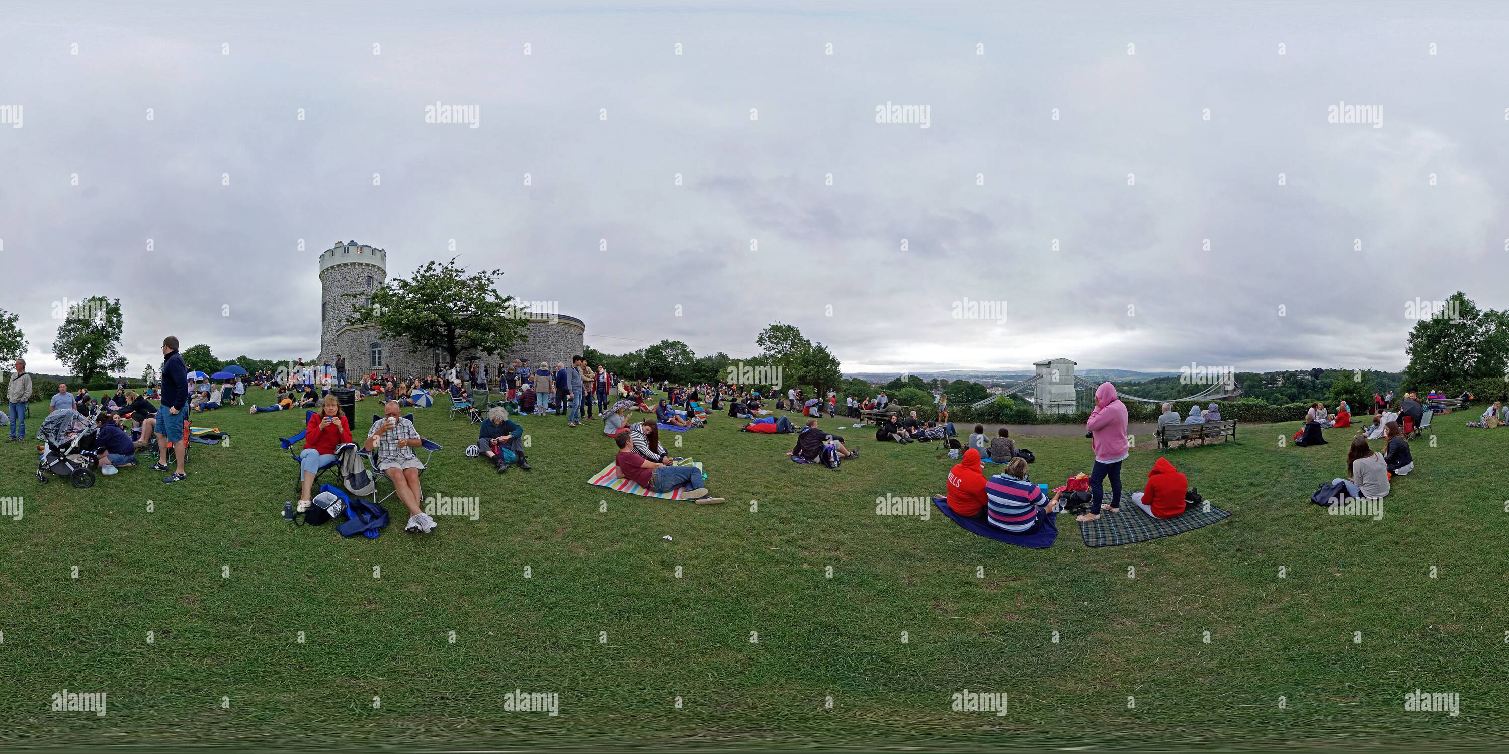 360° view of Bristol, Clifton Observatory - Alamy