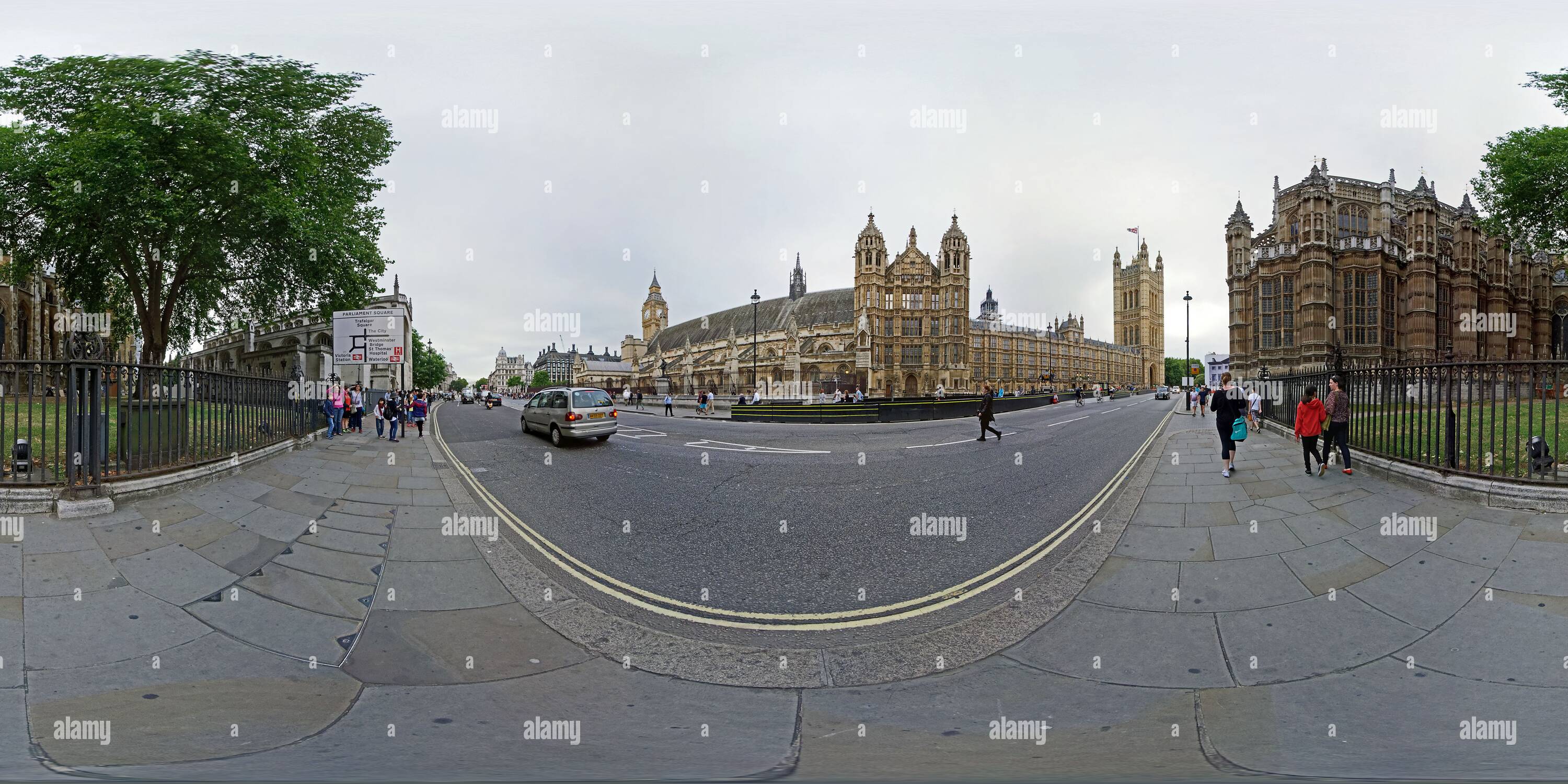 360° view of London, Westminster Abbey, Eastern Side, Houses of ...