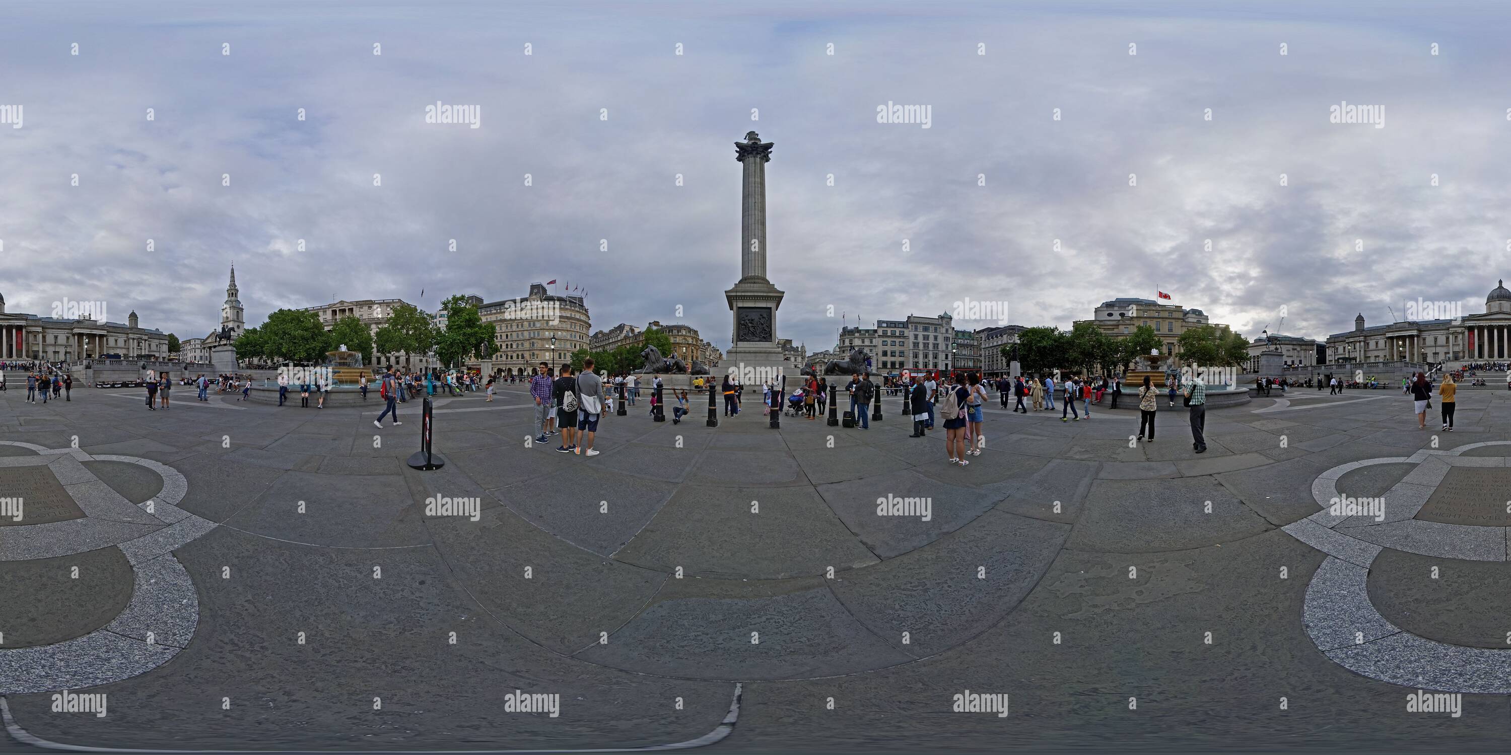 360° view of London,Trafalgar Square, Nelson's Column - Alamy