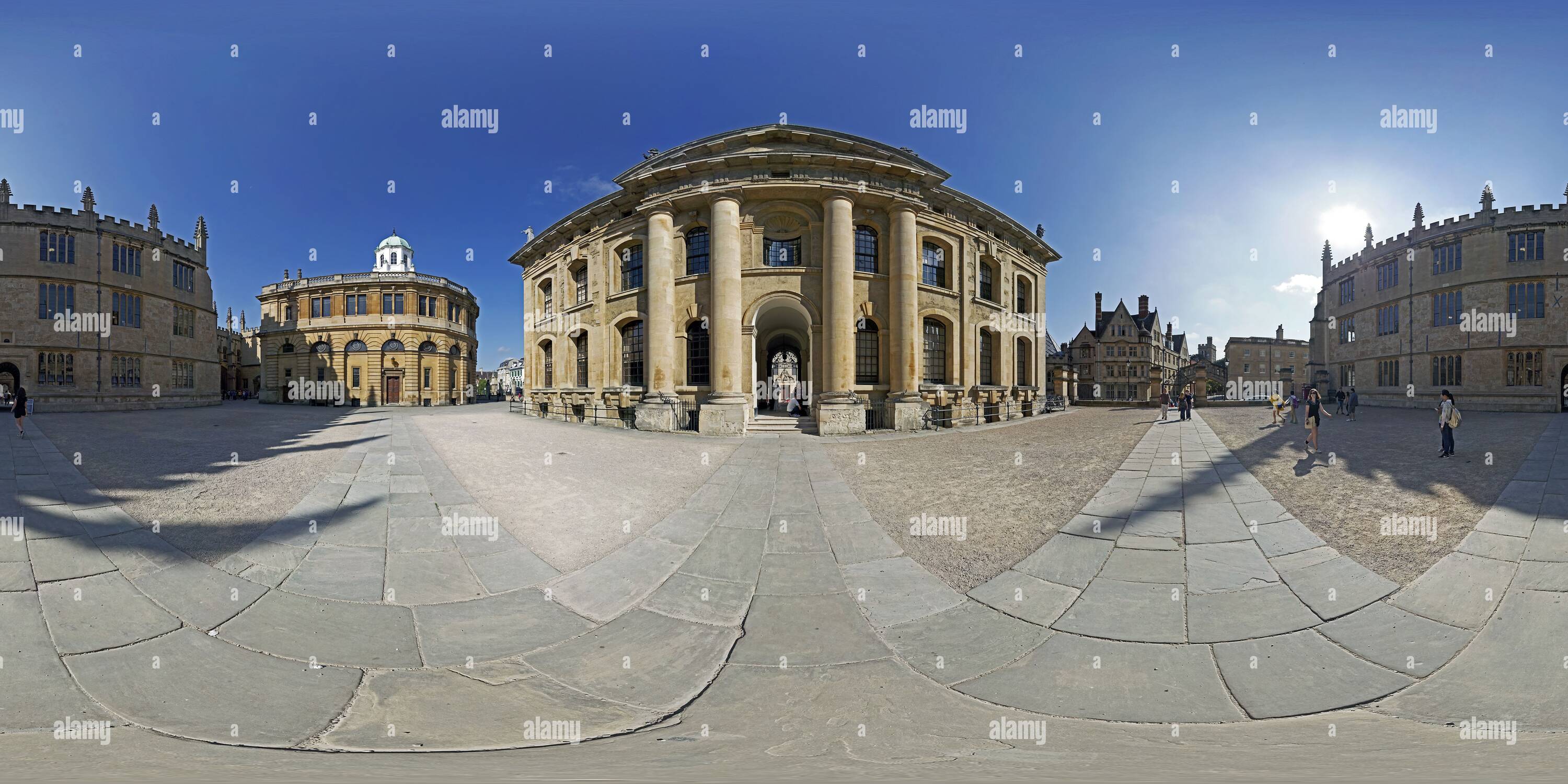360° view of Oxford, Clarendon Quadrangle with Sheldonian Theatre - Alamy