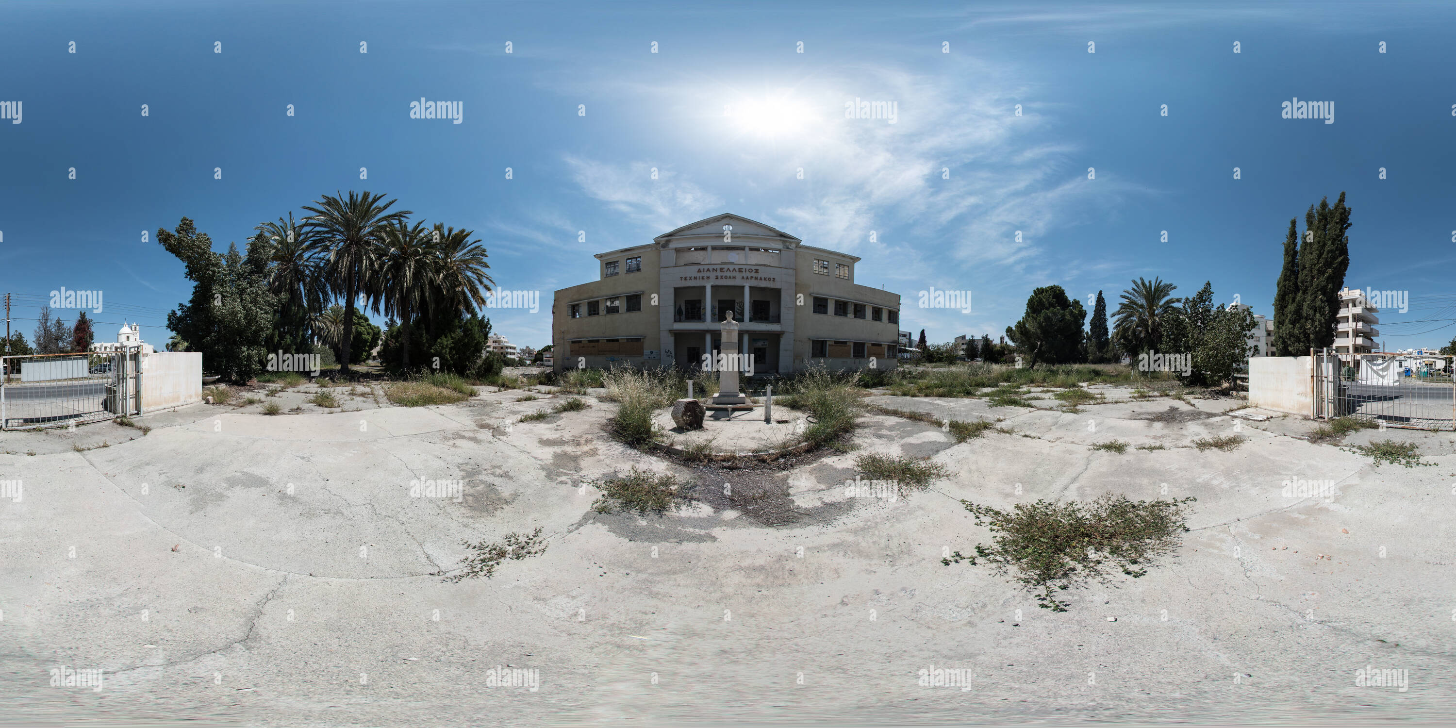360° view of Old Dianelleios Technical School, Larnaca, Cyprus - Alamy