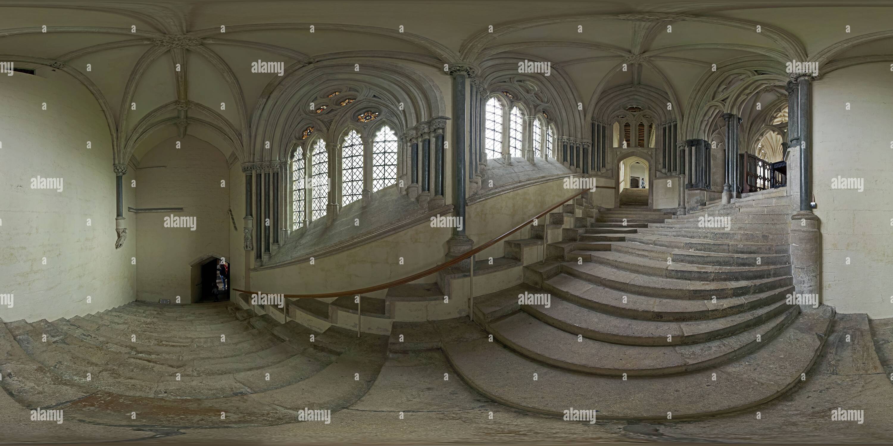 360° view of Wells, Cathedral, Staircase - Alamy