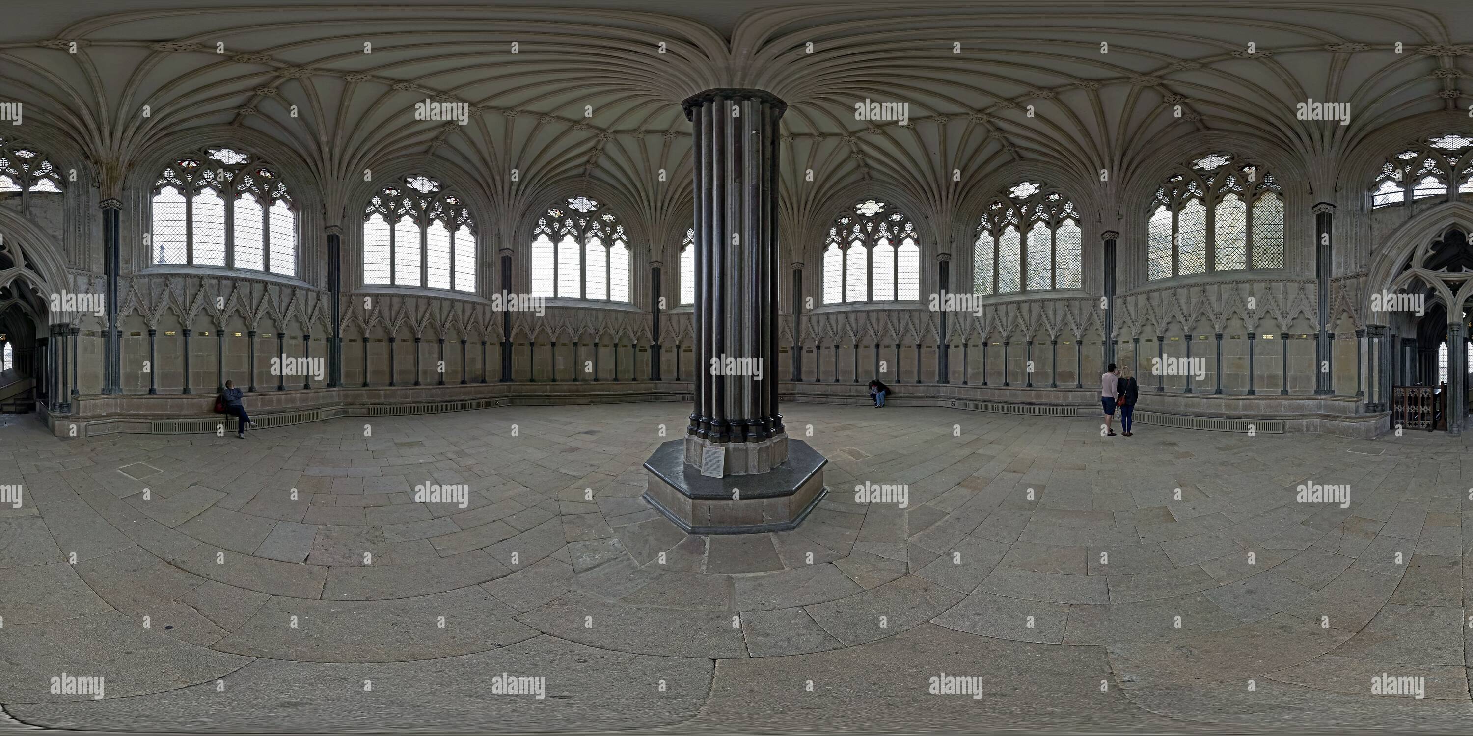 360° view of Wells, Cathedral, Chapter House - Alamy