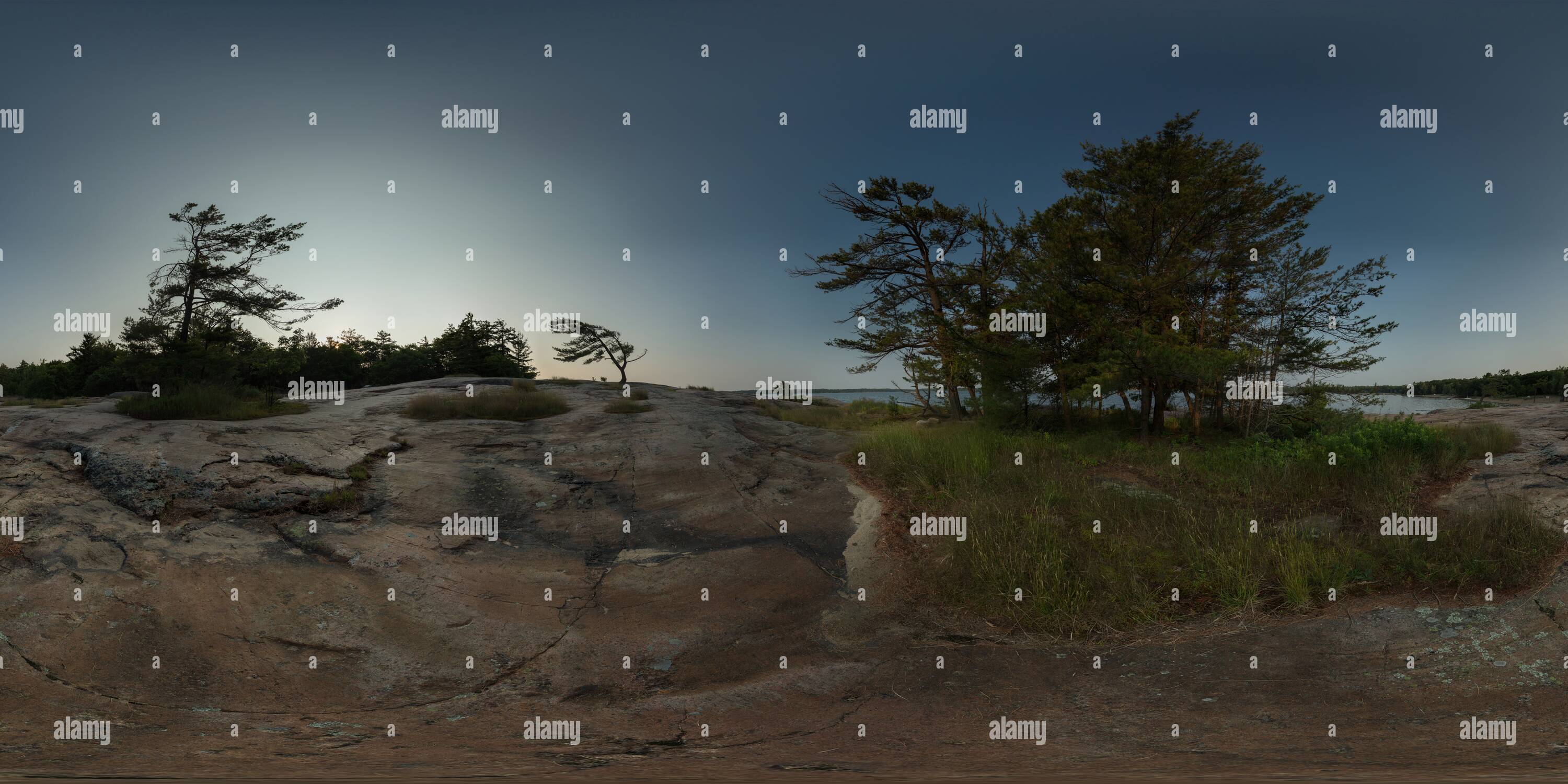 360° view of Dawn at Killbear Provincial Park - Alamy