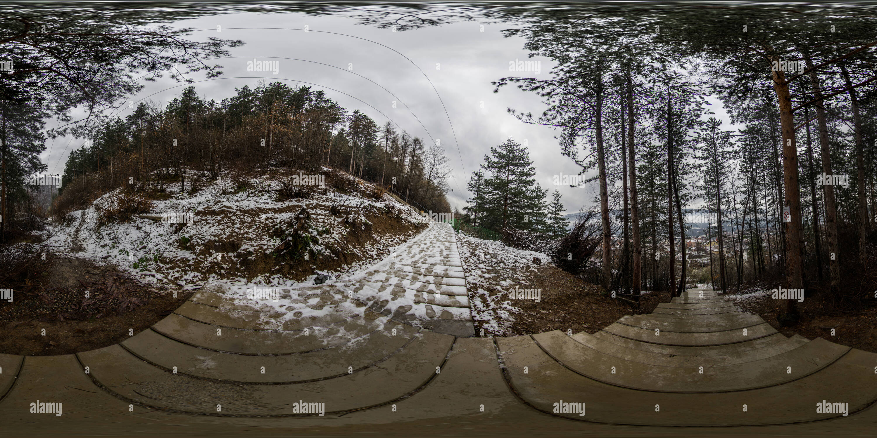 360° view of Start of the stairs, Zubin Potok - Alamy
