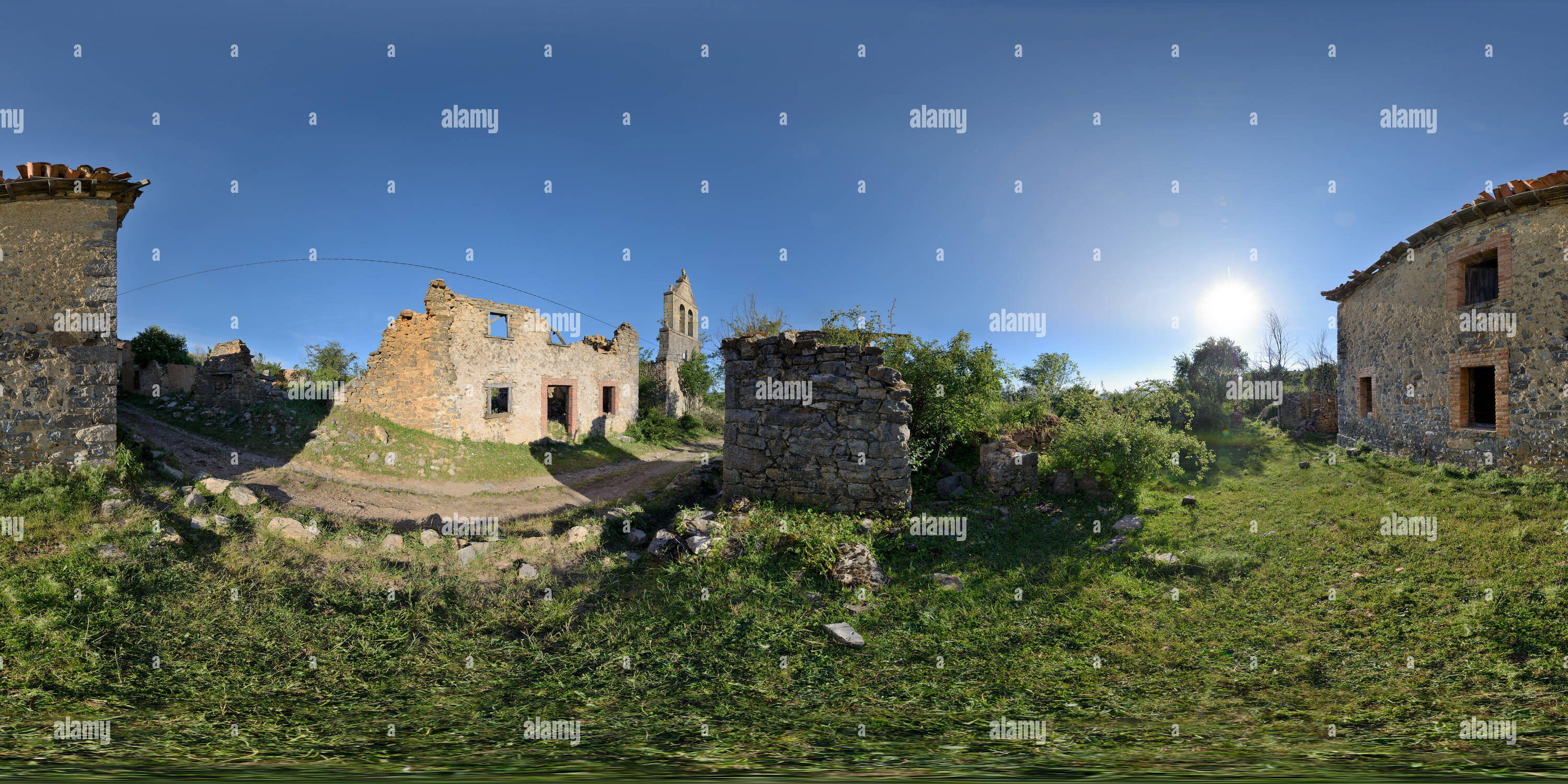 360° view of Street abandoned village - Alamy