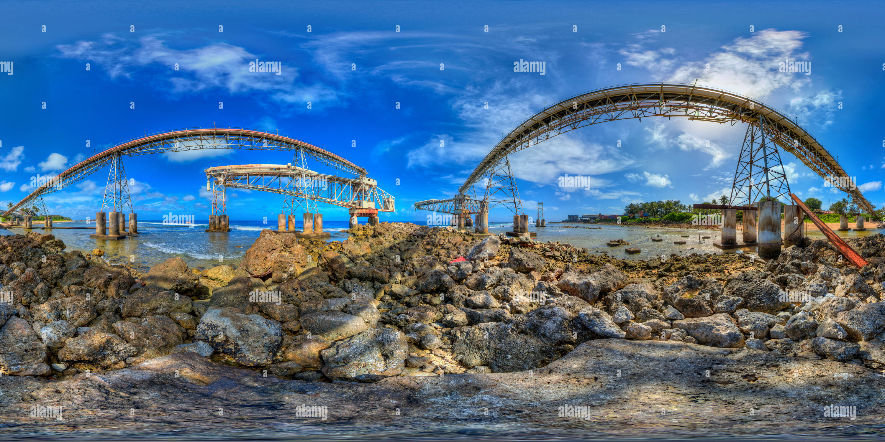 360° view of Phosphate cantilever booms of Nauru - Alamy
