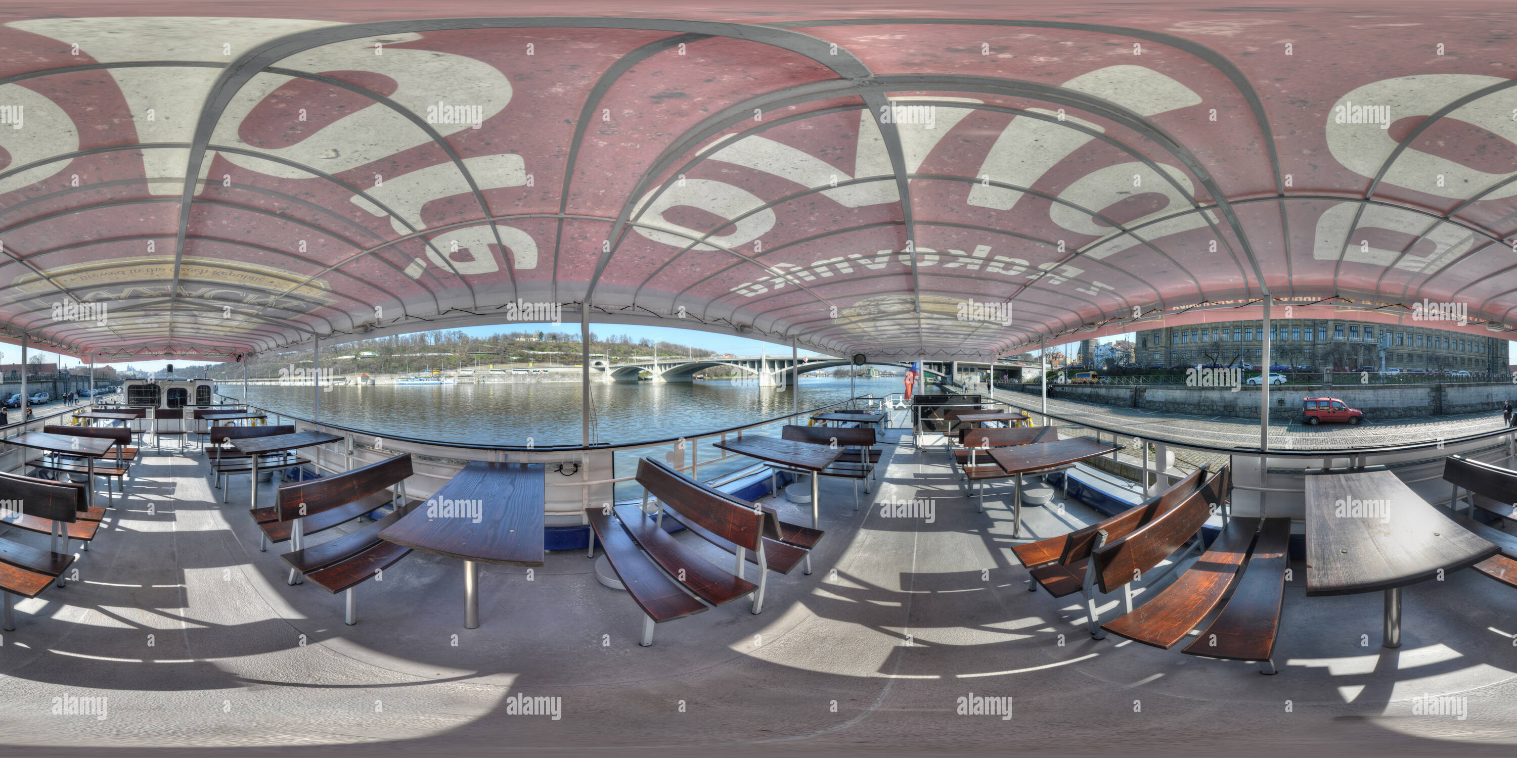 360° view of Prague boat Slapy - View from Sun deck - Alamy