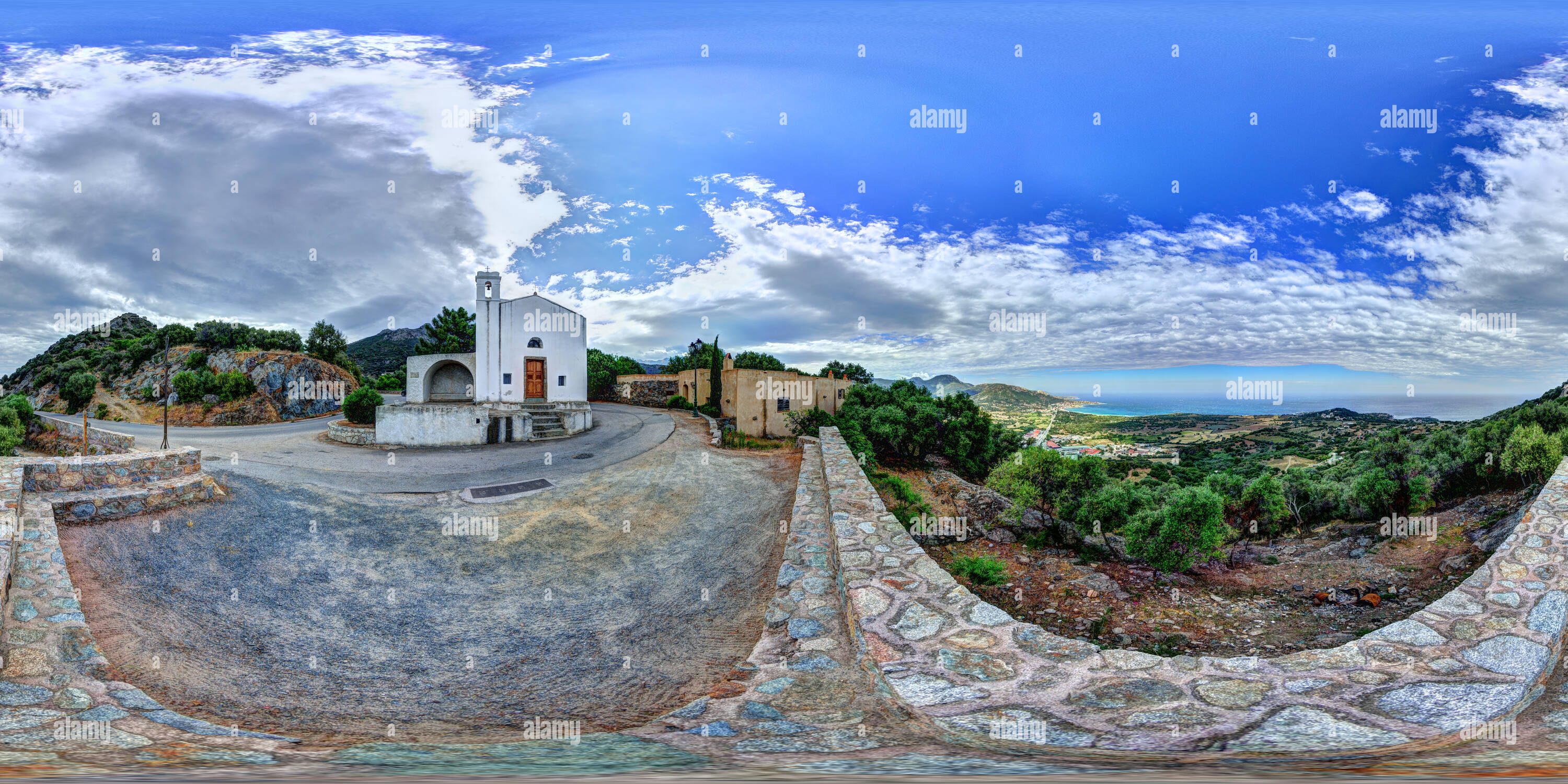 360° view of Corbara and the bay of Algajola, Corsica - Alamy