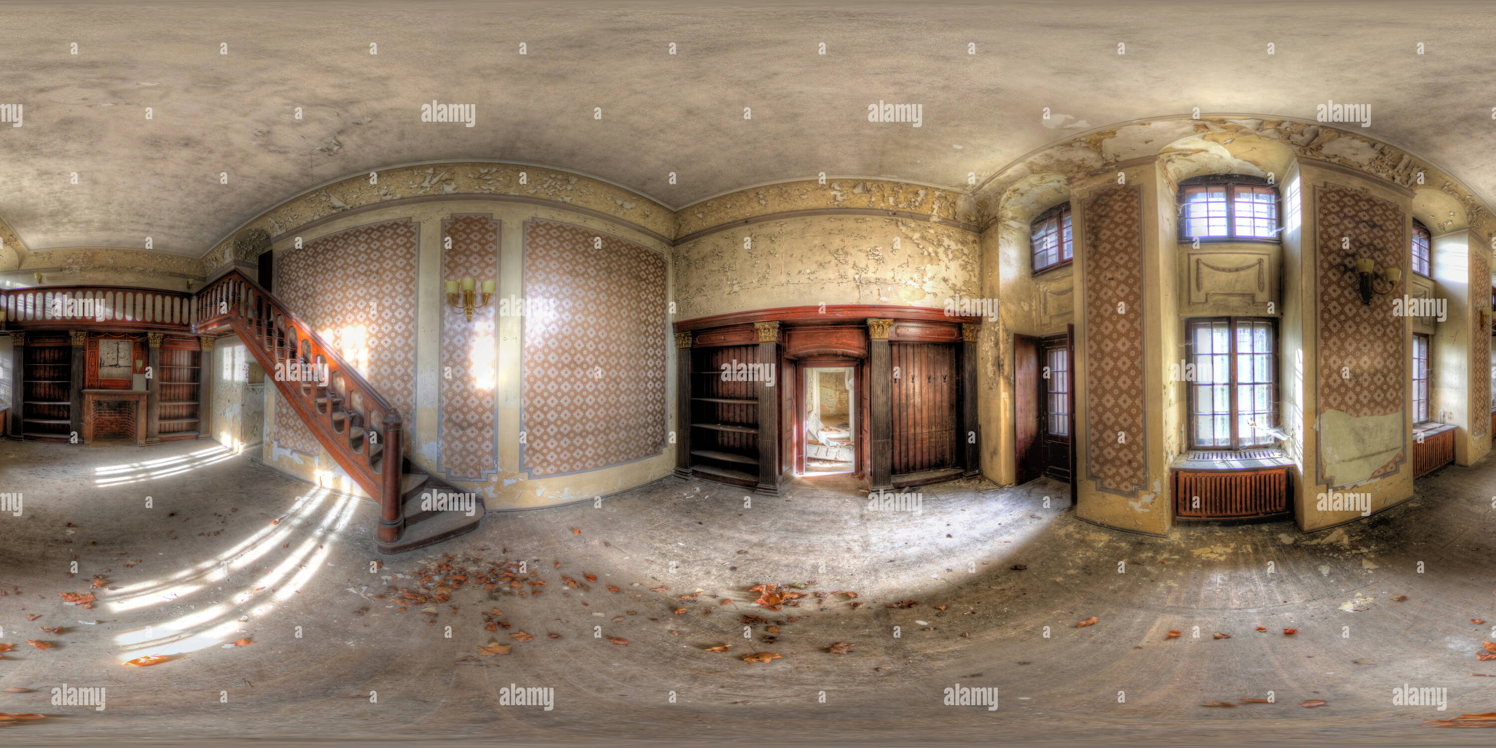 360° view of Reception room of the castle in Hohenthurm Germany - Alamy