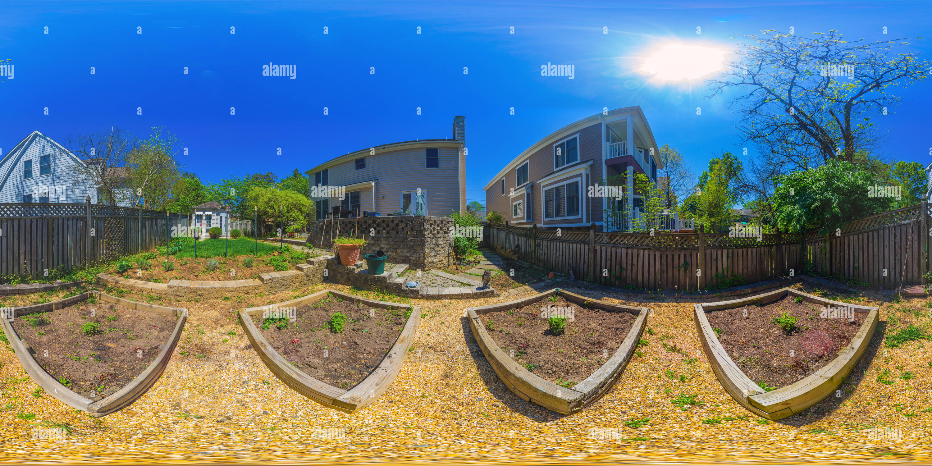 360° view of Square-Foot Gardens, Arlington, Virginia - Alamy