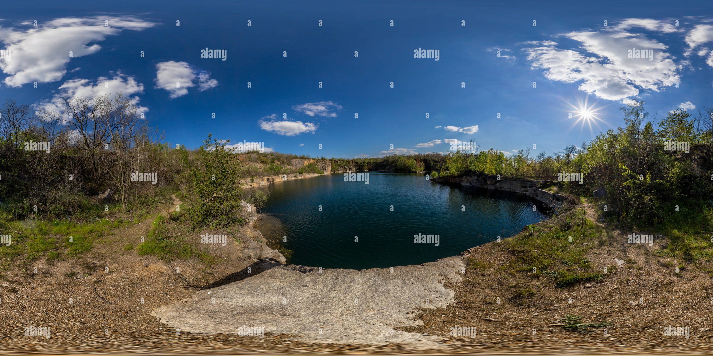 360° view of Flooded Quarry 2 - Alamy