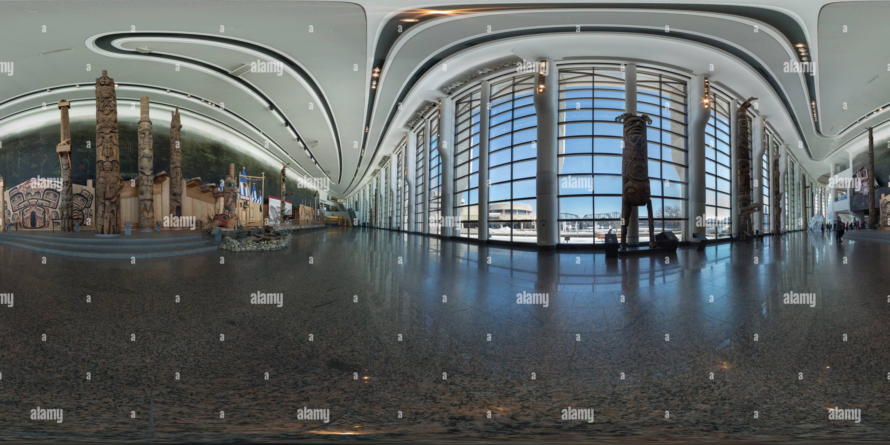 360° view of Great hall of the Canadian Museum of History - Alamy