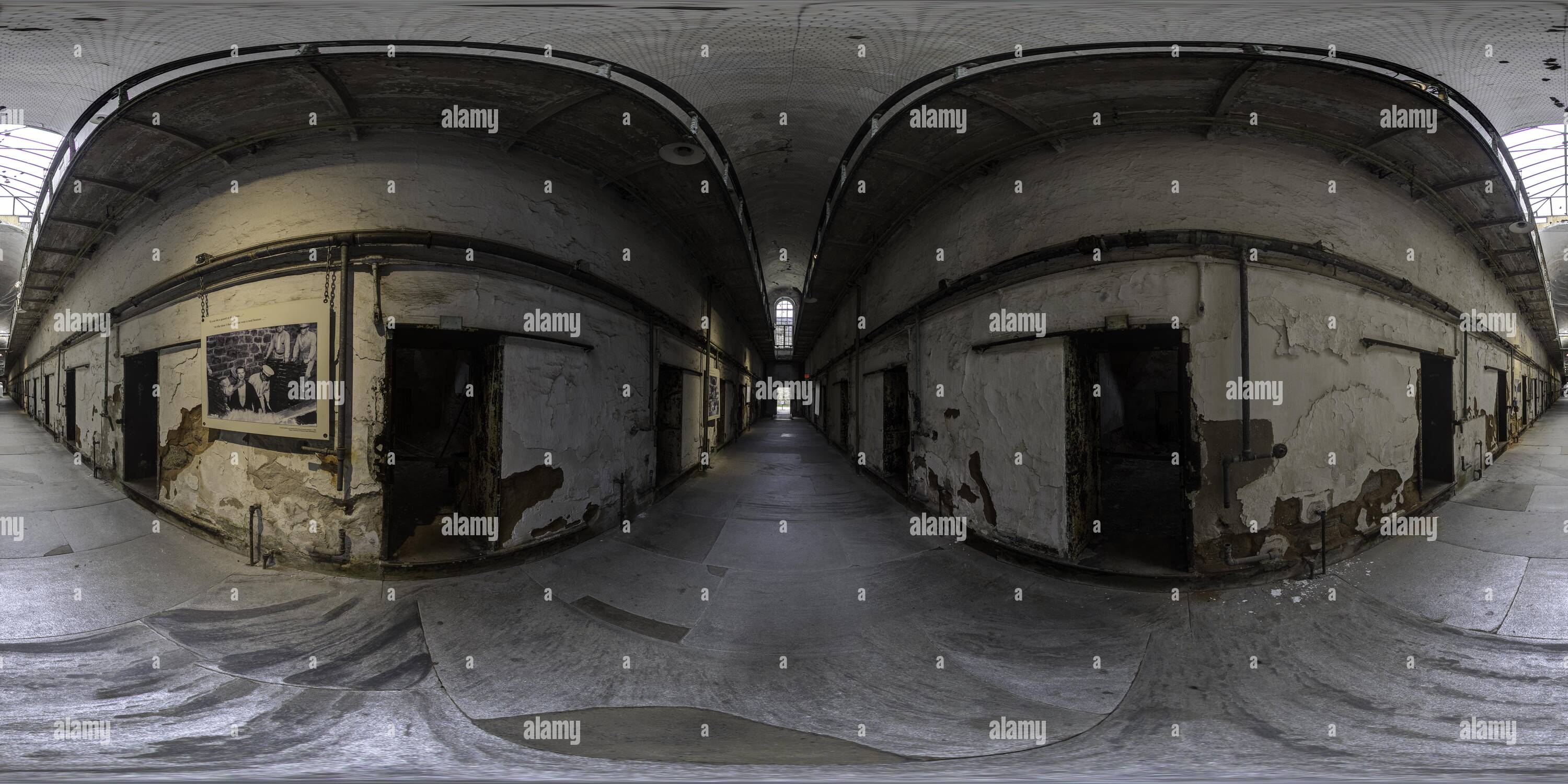 360° view of Eastern State Penitentiary Prison Wing - Alamy