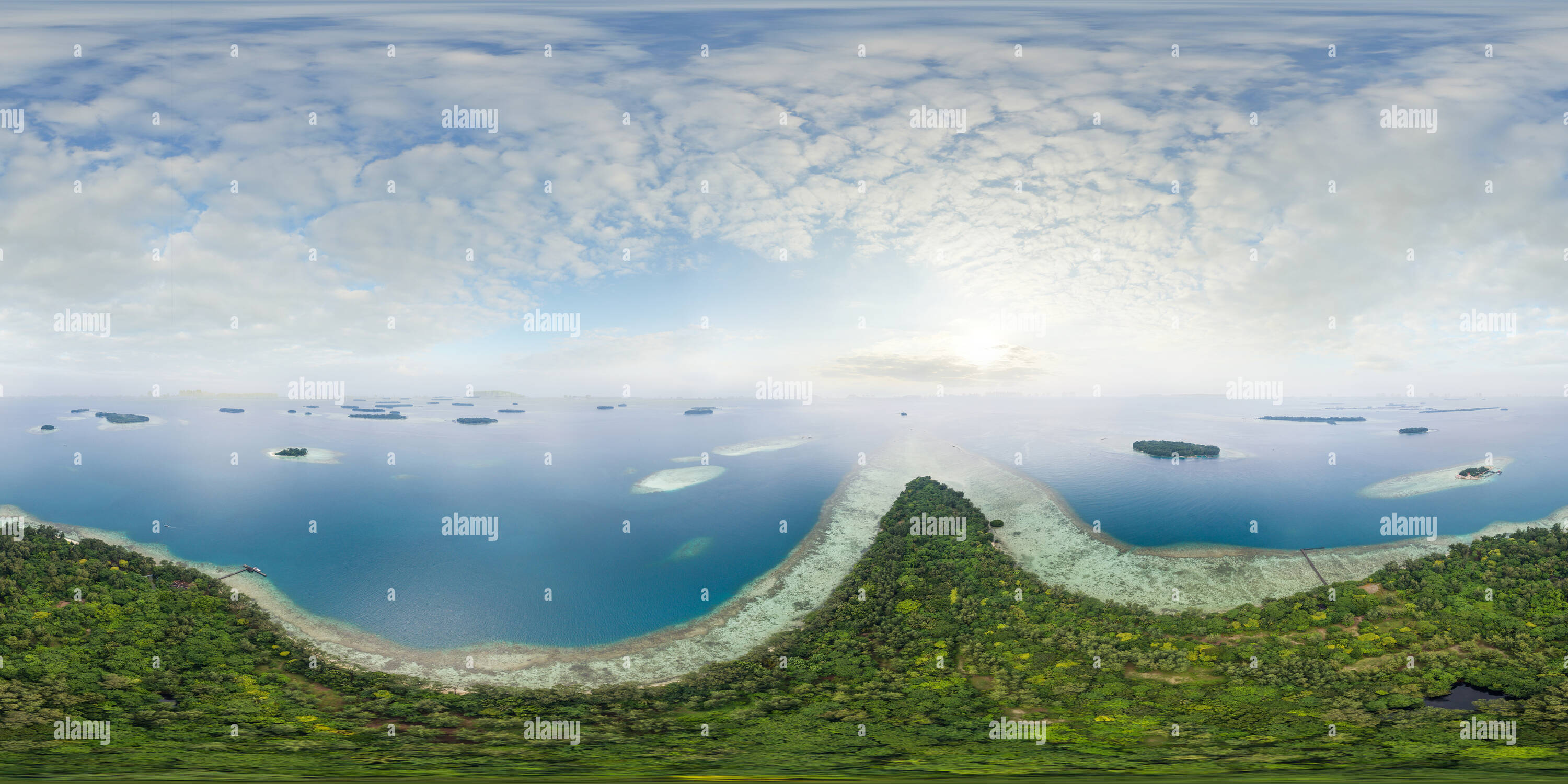 360° view of Bira Besar Island - Alamy