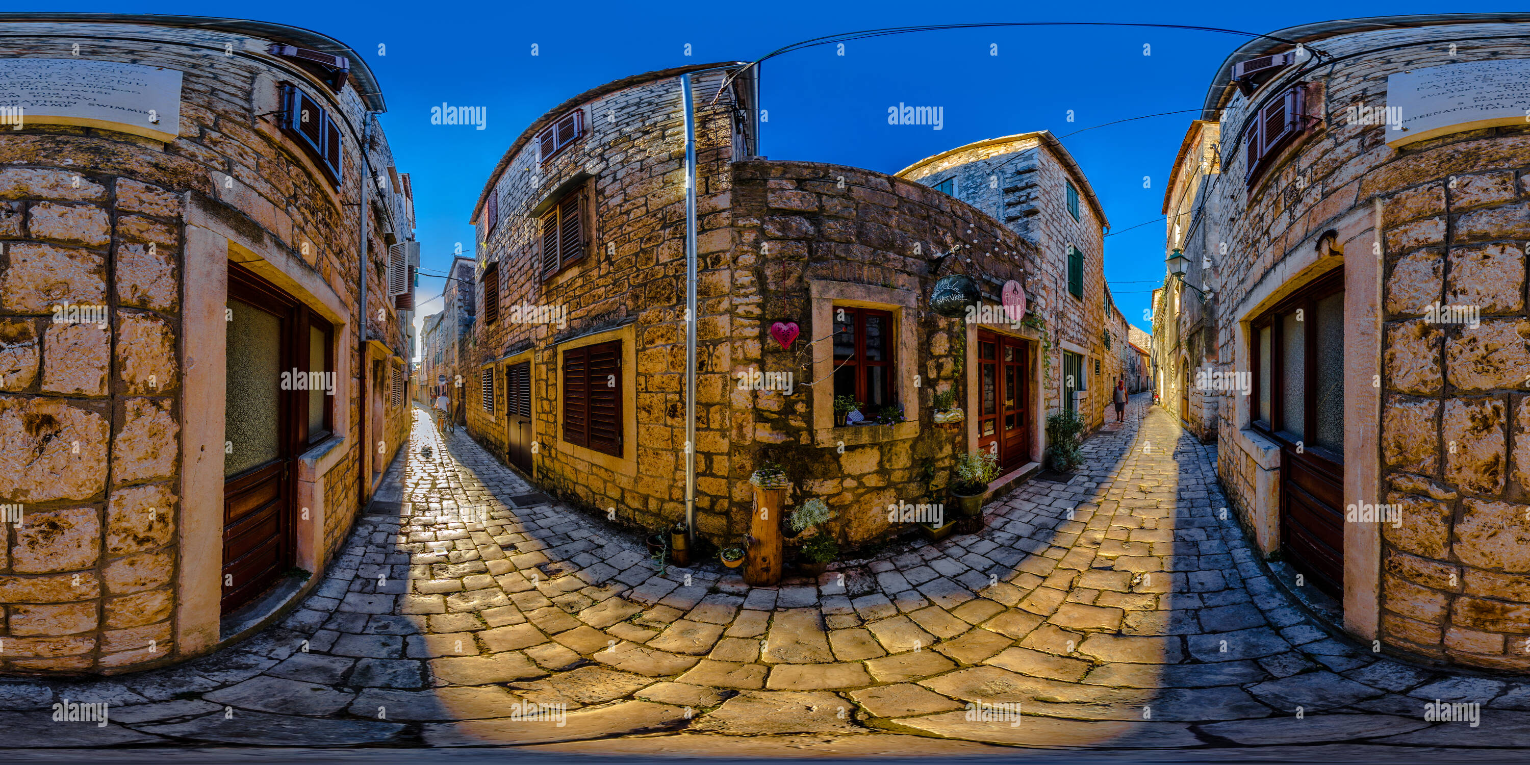 360° view of Sunset st Starigrad street, Hvar, 2015 - Alamy