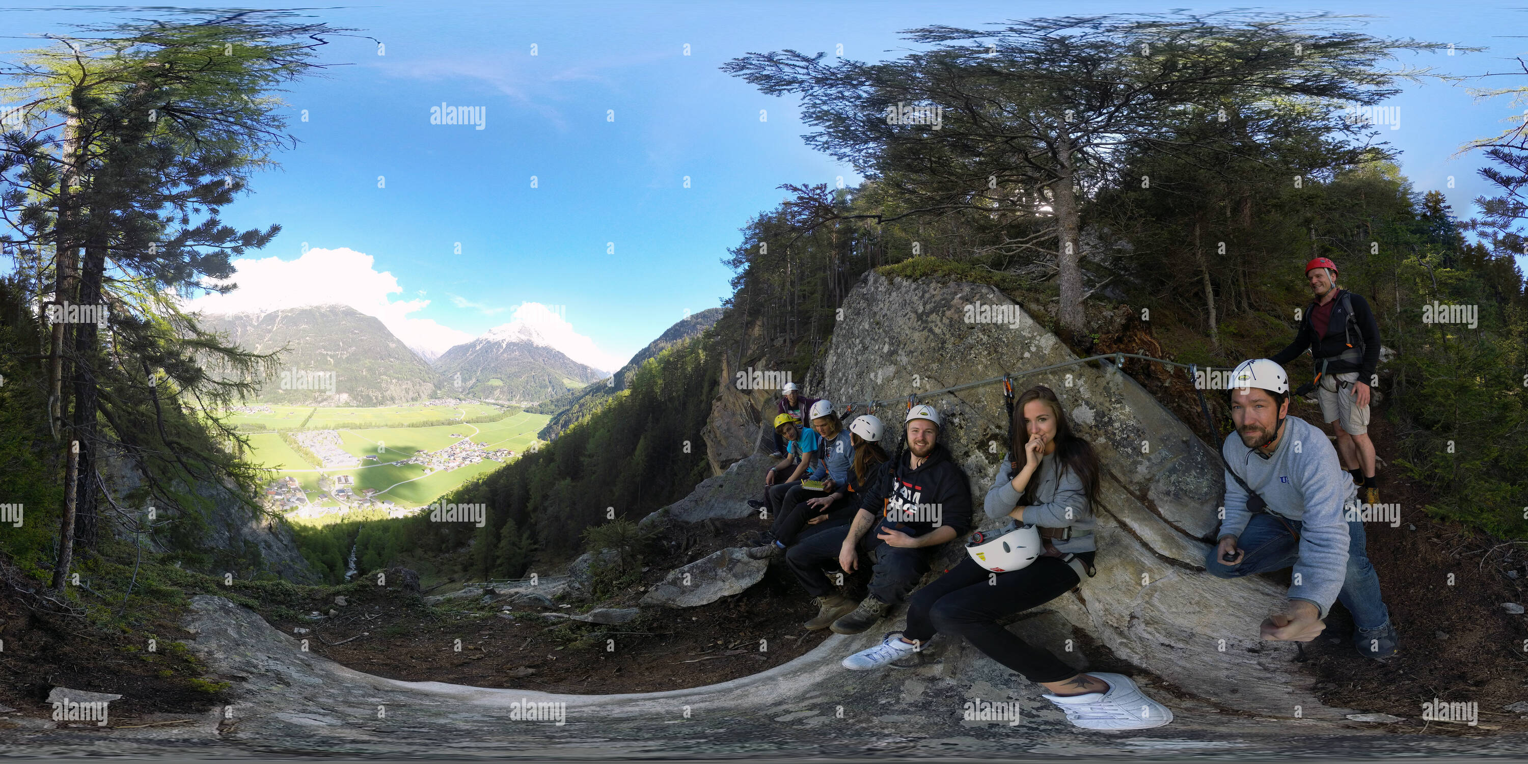 360° view of Via Ferrata - mountain climbing - Alamy