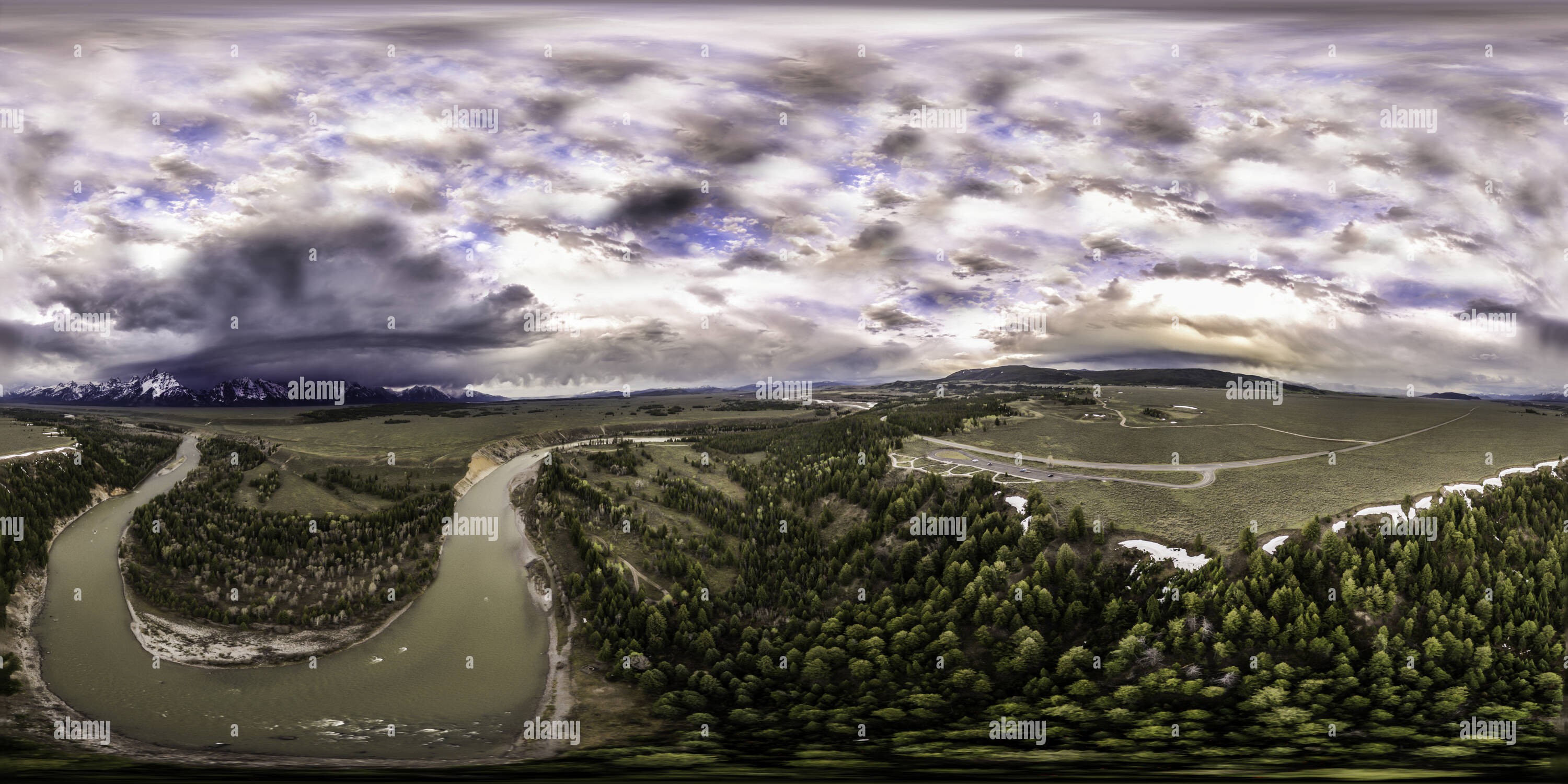 360° view of Snake River Grand Tetons - Alamy