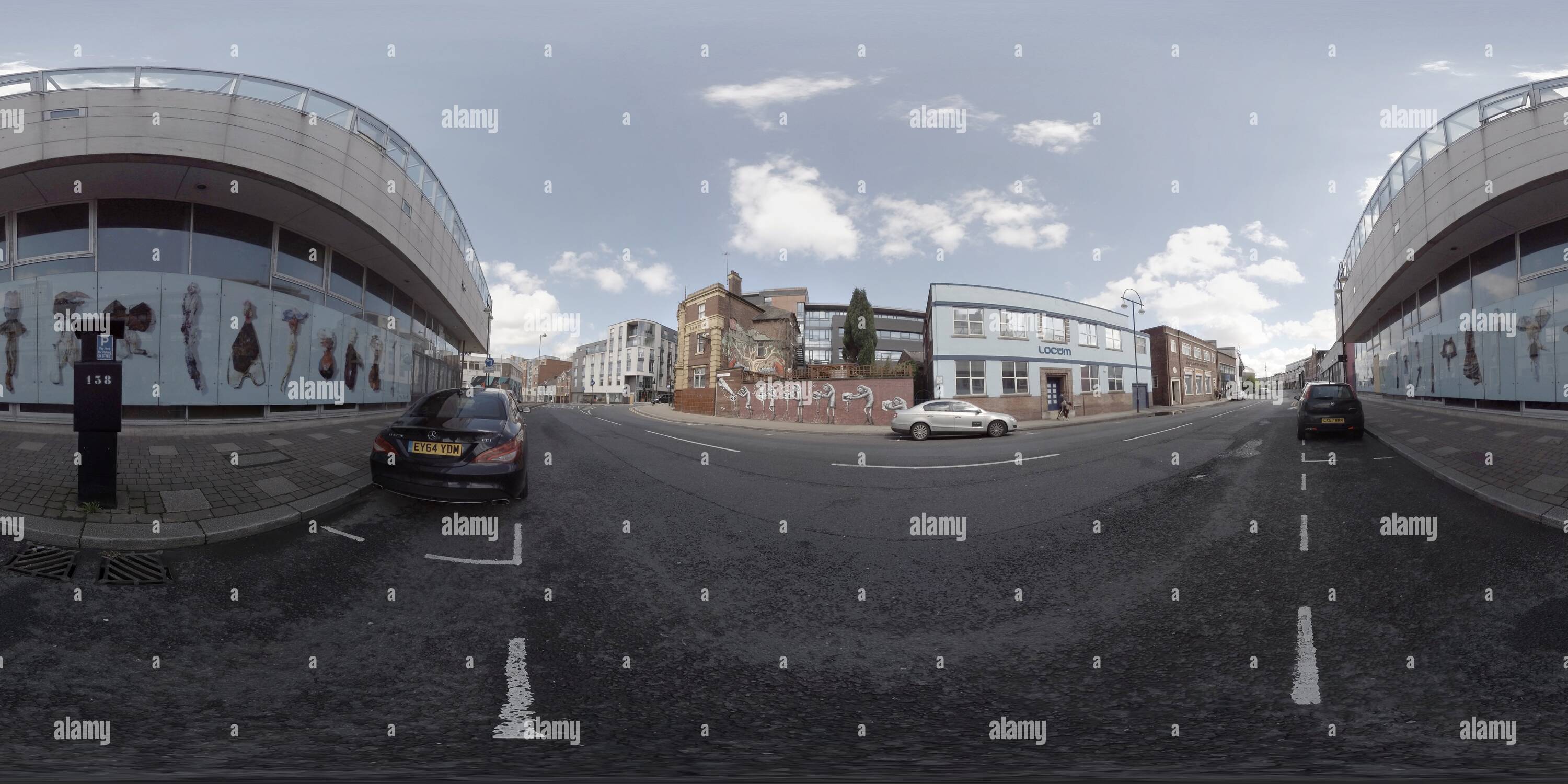 360° view of Brown Street Sheffield Street Art - Alamy