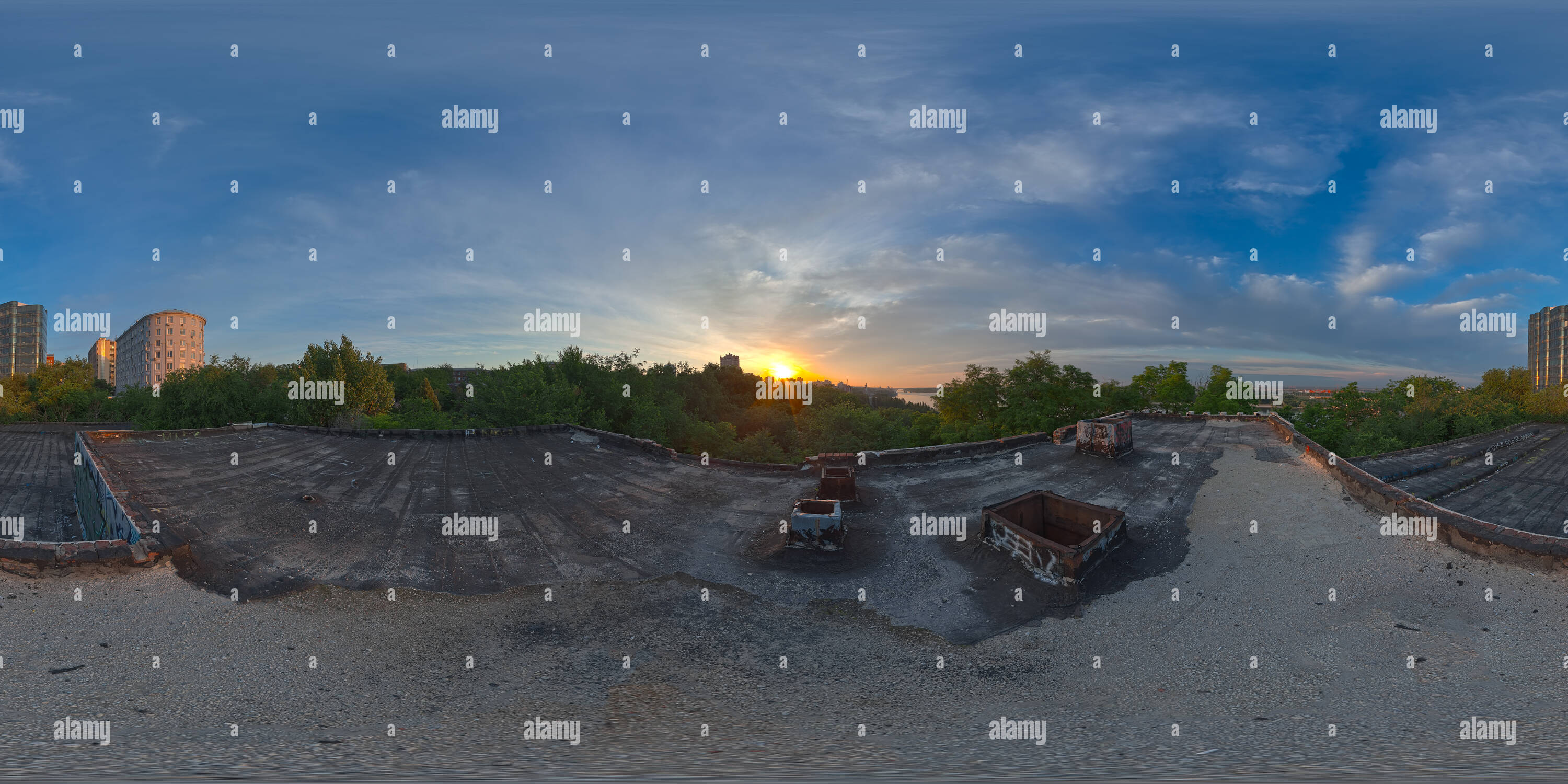 360° view of Balkani restaurant roof at dawn - Alamy