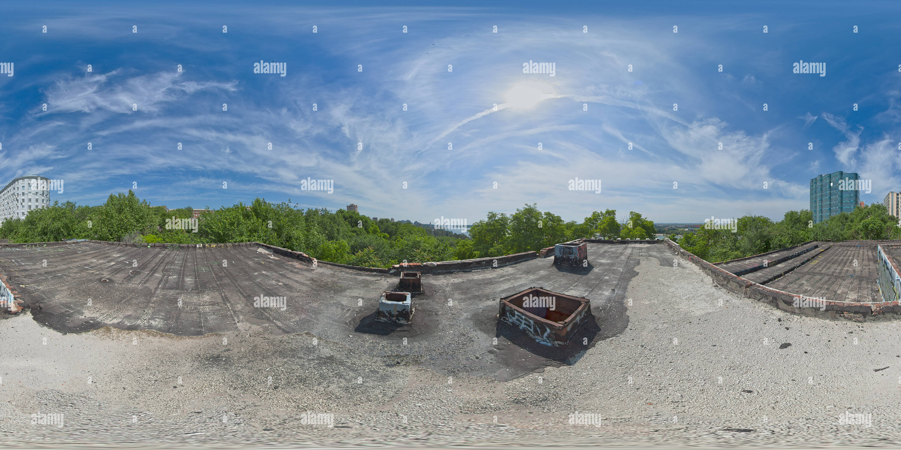 360° view of Balkani restaurant roof at morning - Alamy