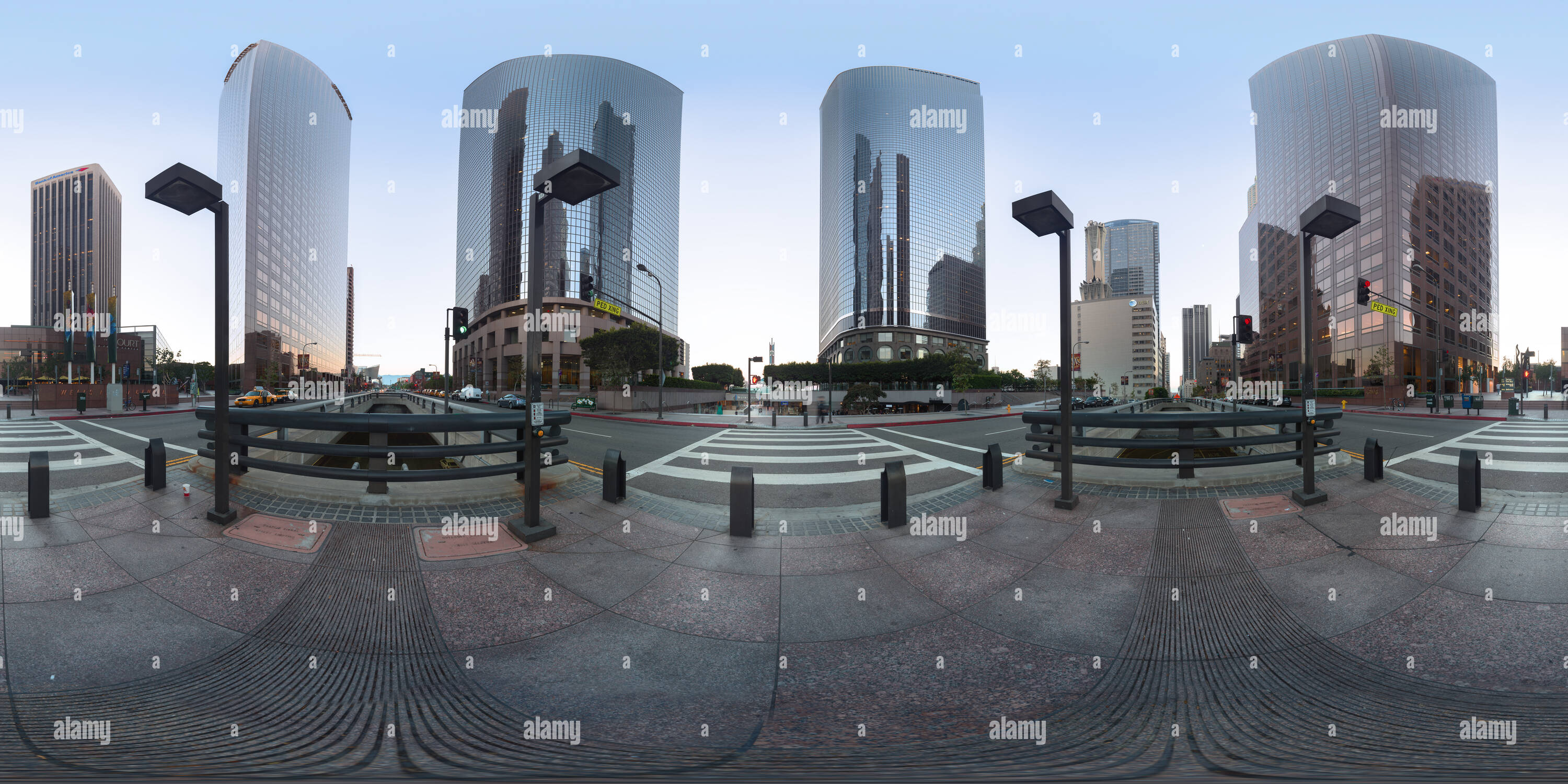 360° view of Downtown Los Angeles, at Cal Plaza - Alamy