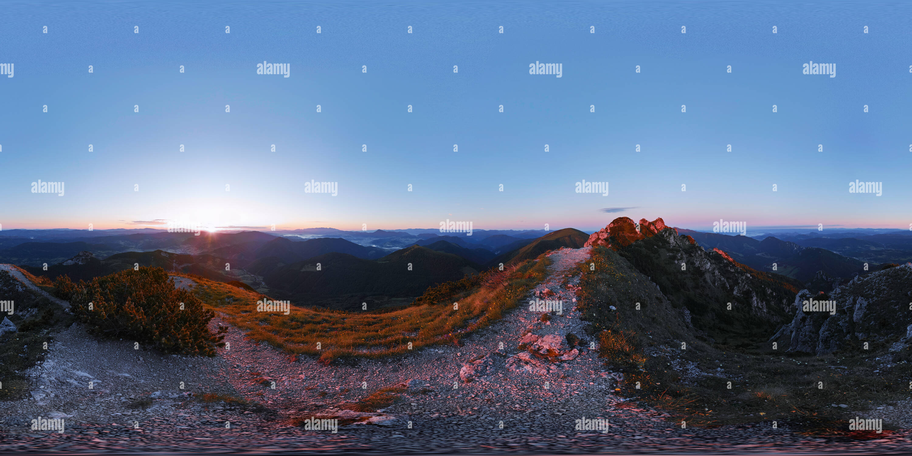 360° view of Sunrise at Velký Rozsutec 2016 - Alamy