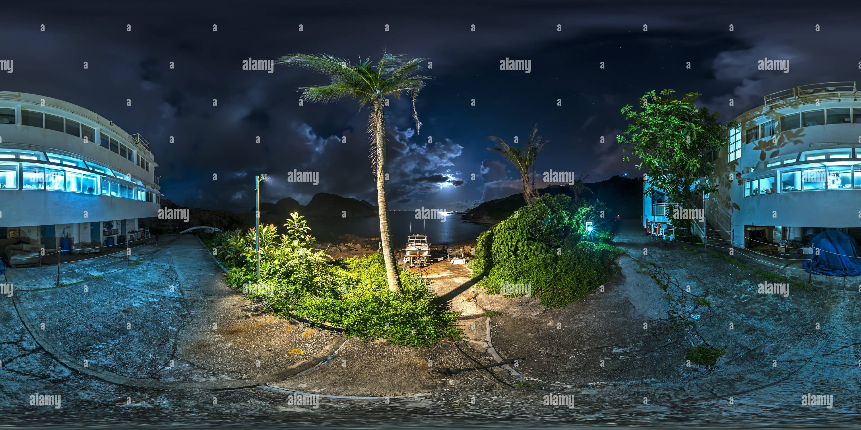 360° view of Moonlight Night @ Hok Tsui Wan(鶴咀灣月色), Shek O, HK - Alamy