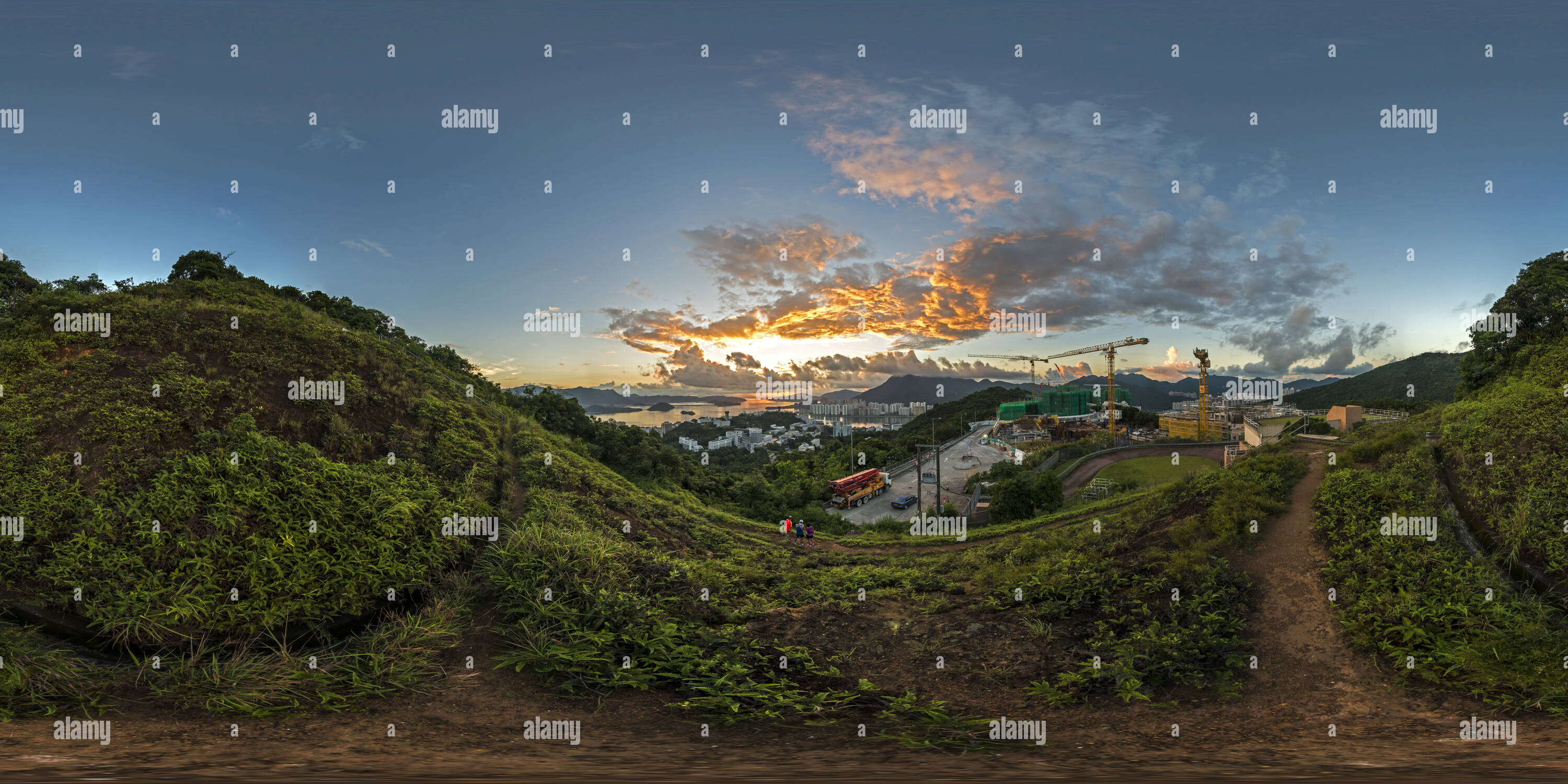 360° view of Sunrise @ Tolo Harbor(吐露港日出), Lai Ping Rd, Sha Tin, HK - Alamy