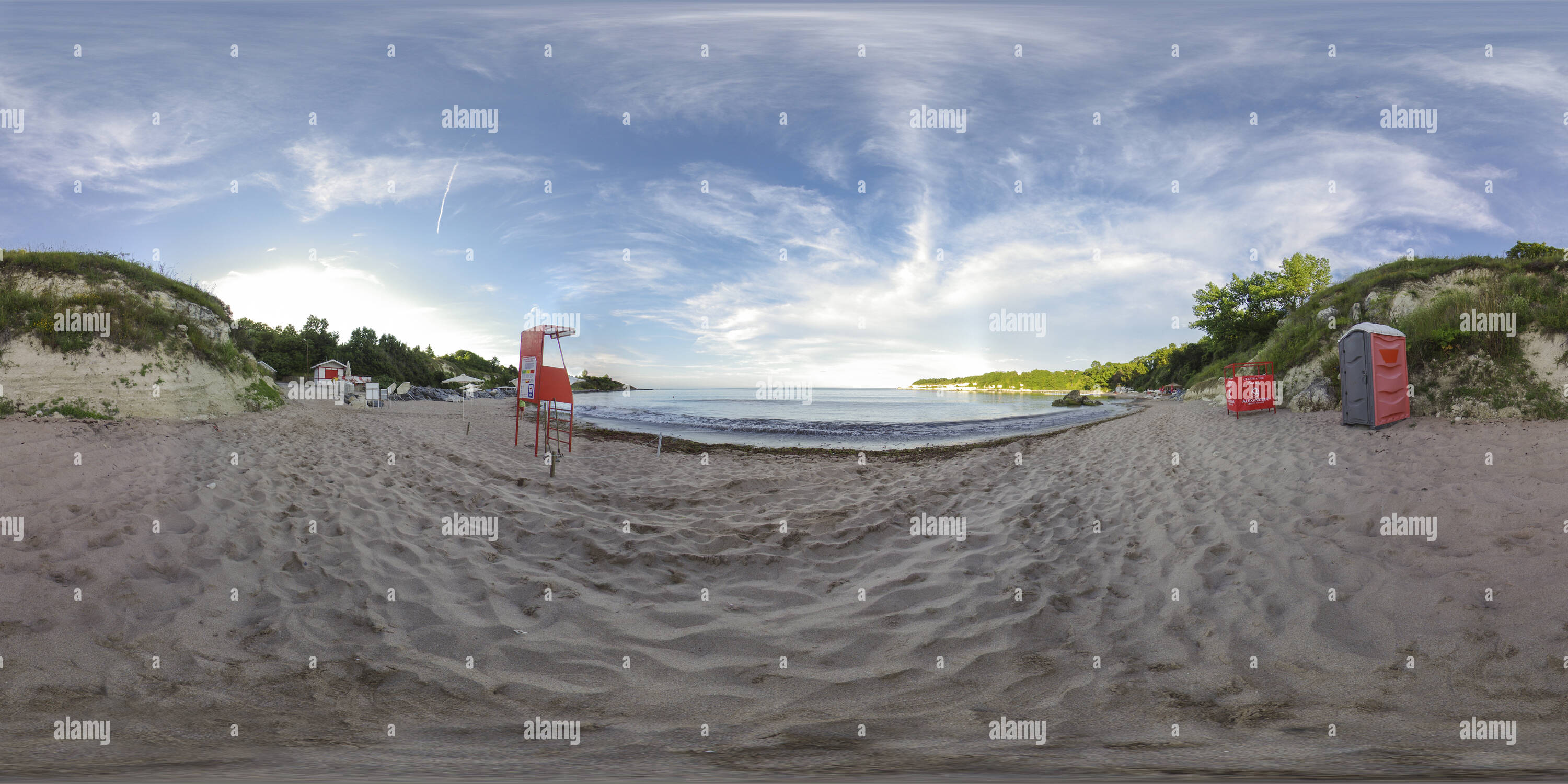 360° view of Central town beach of Tsarevo, Bulgaria - Alamy