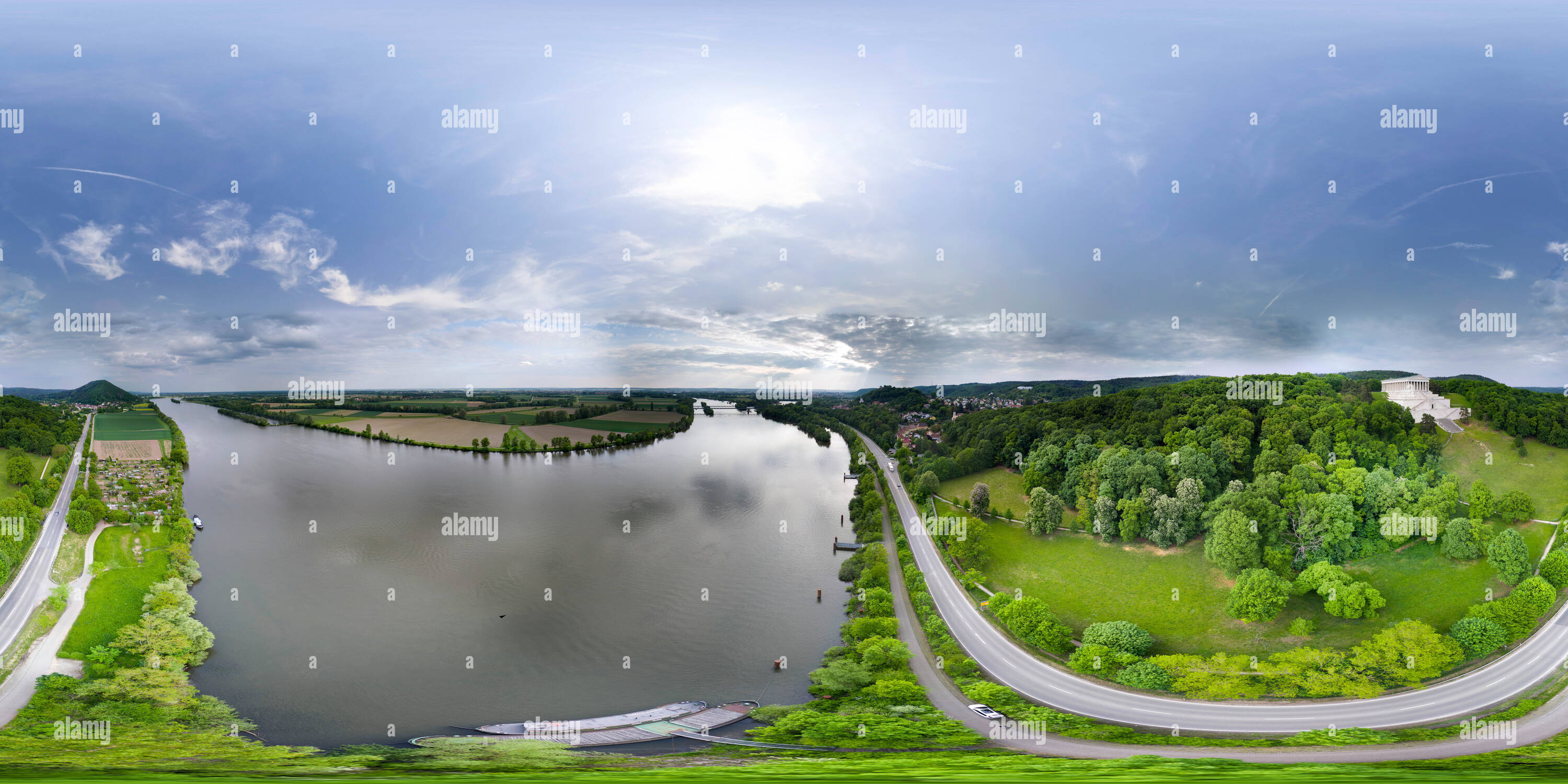 360° view of Donaustauf Walhalla, Jun2016, Aerial View - Alamy