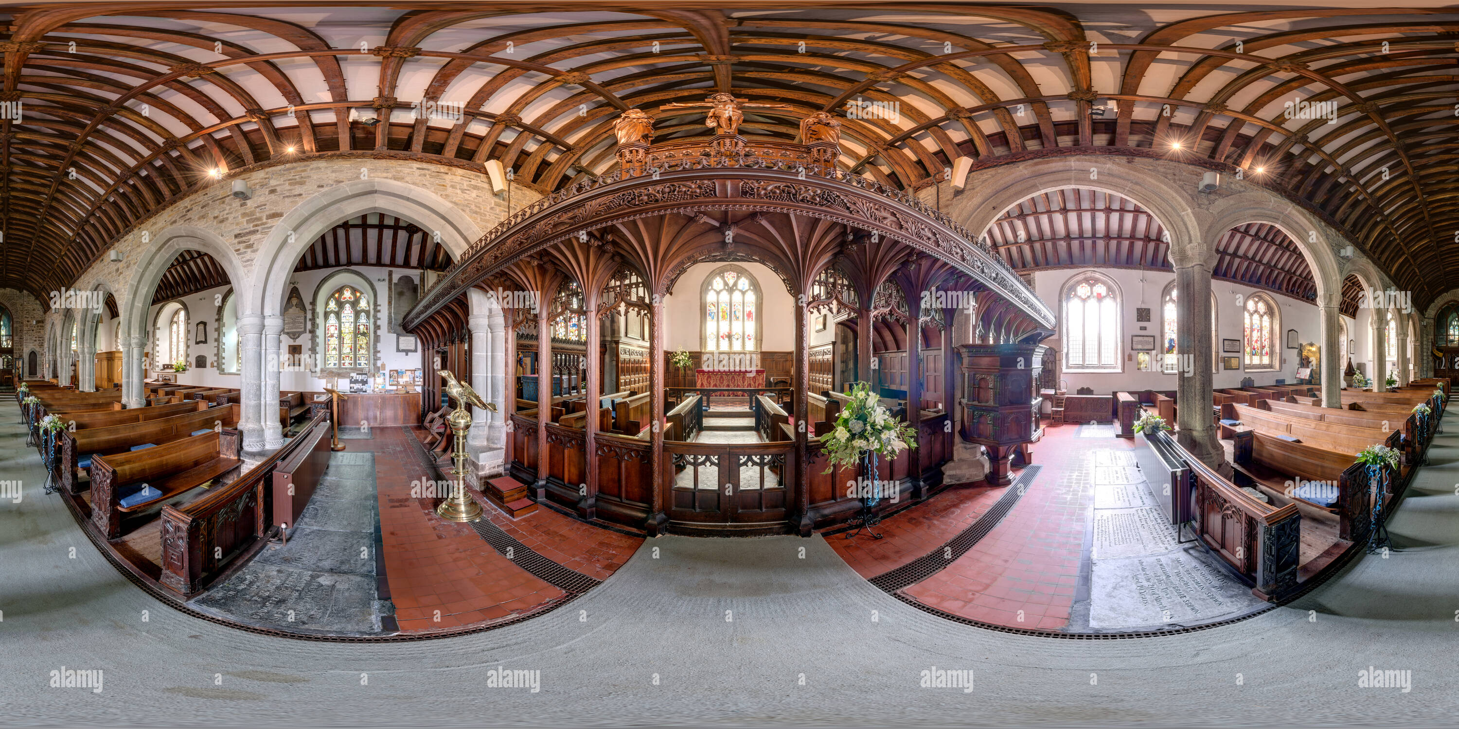 360° view of Stratton Church, Cornwall - Alamy