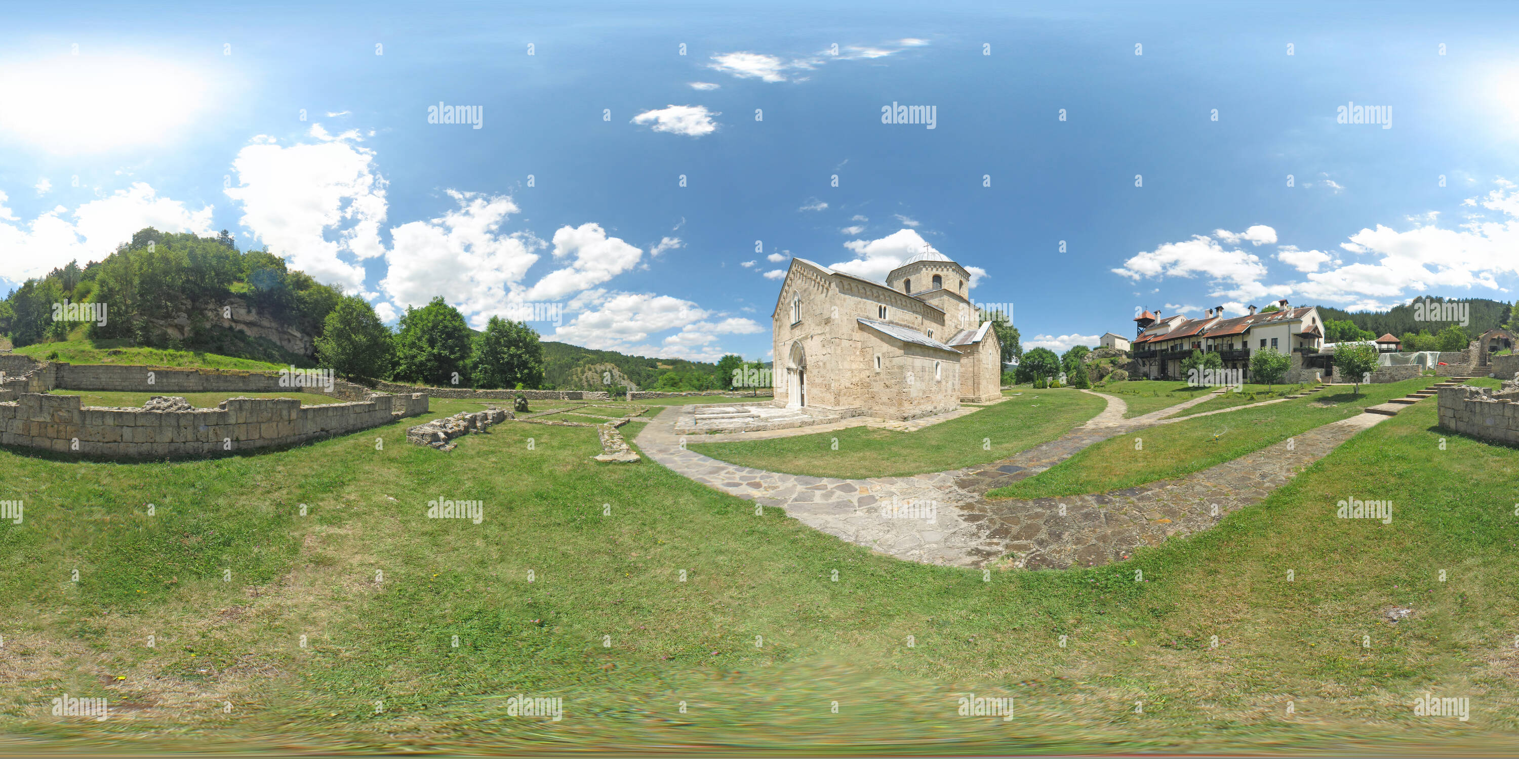 360° view of Gradac Monastery (southwest - Alamy