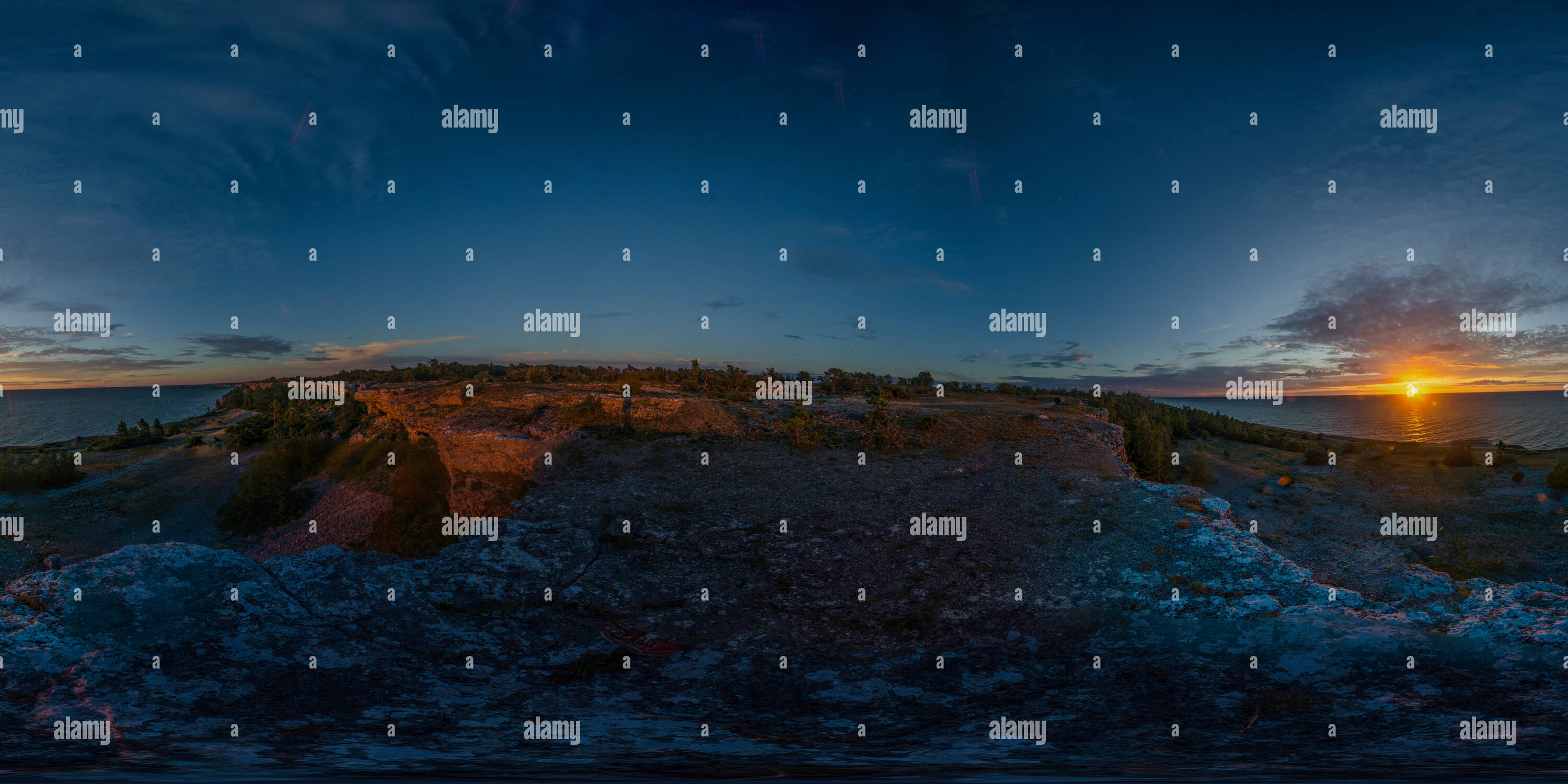 360° view of "Southern Rocks", Visby, Gotland, Sweden - Alamy